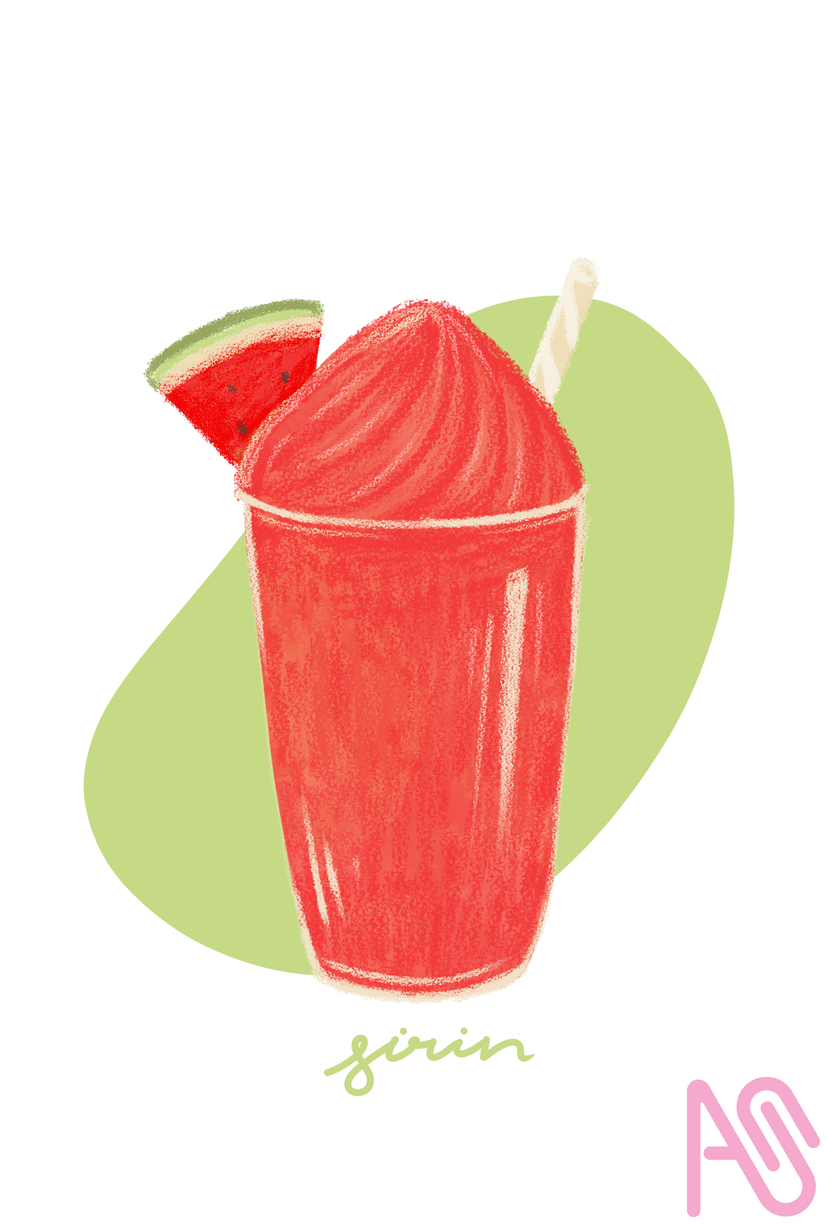 Tangmo Pan (watermelon smoothie) SIRiN - Illustrations ART street