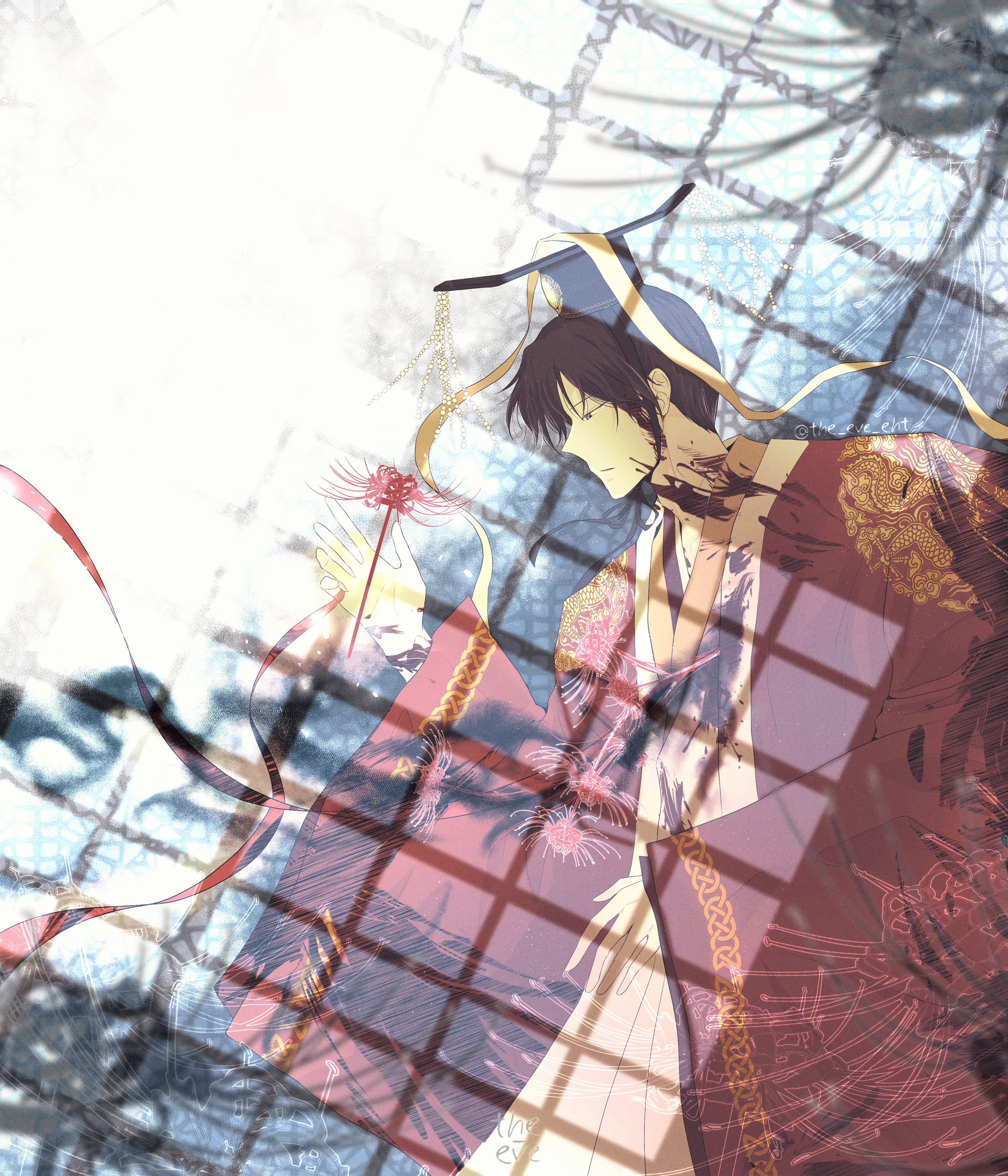 Red string of Death The-eve - Illustrations ART street