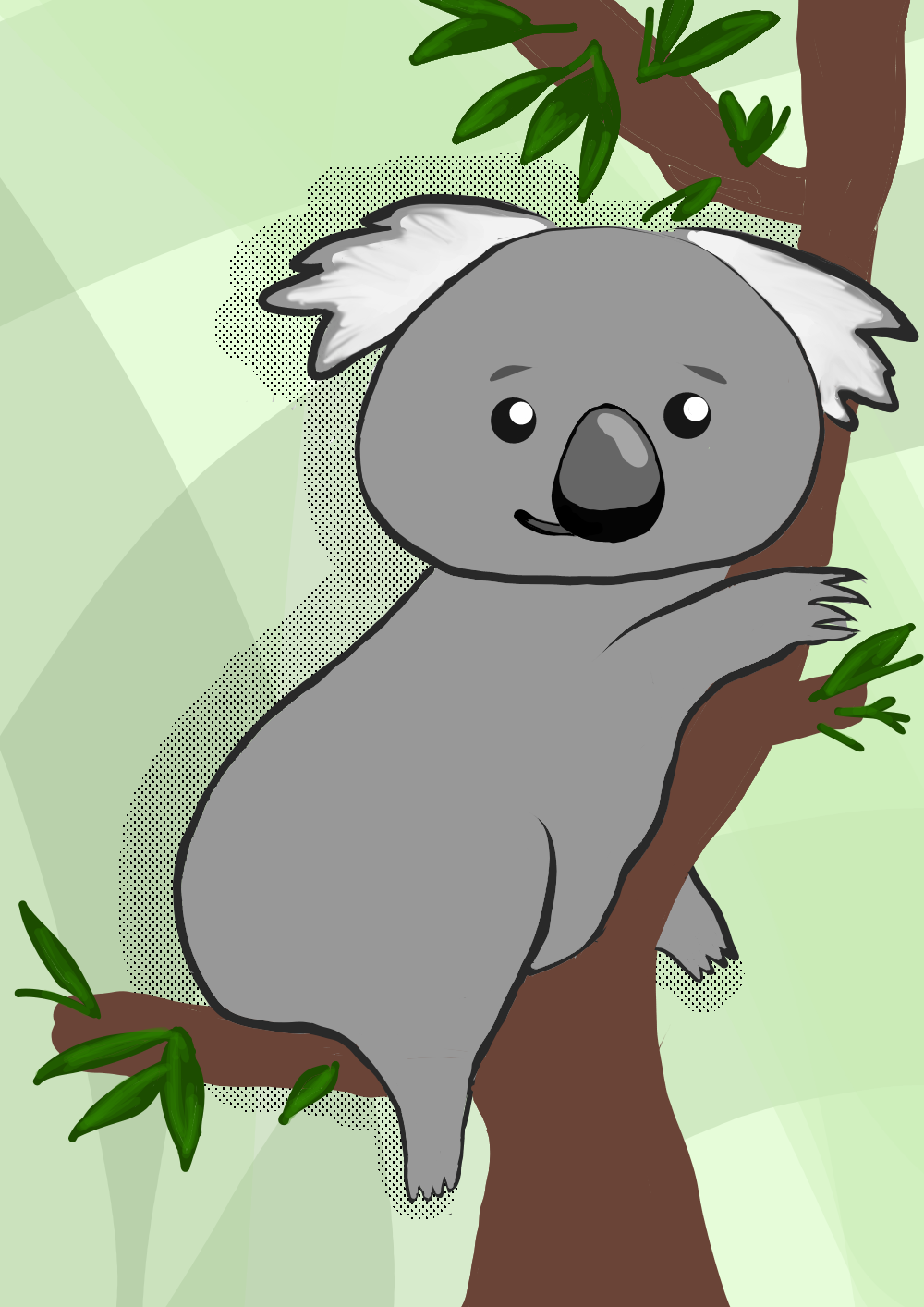 Koala in a tree chrmngggg - Illustrations ART street