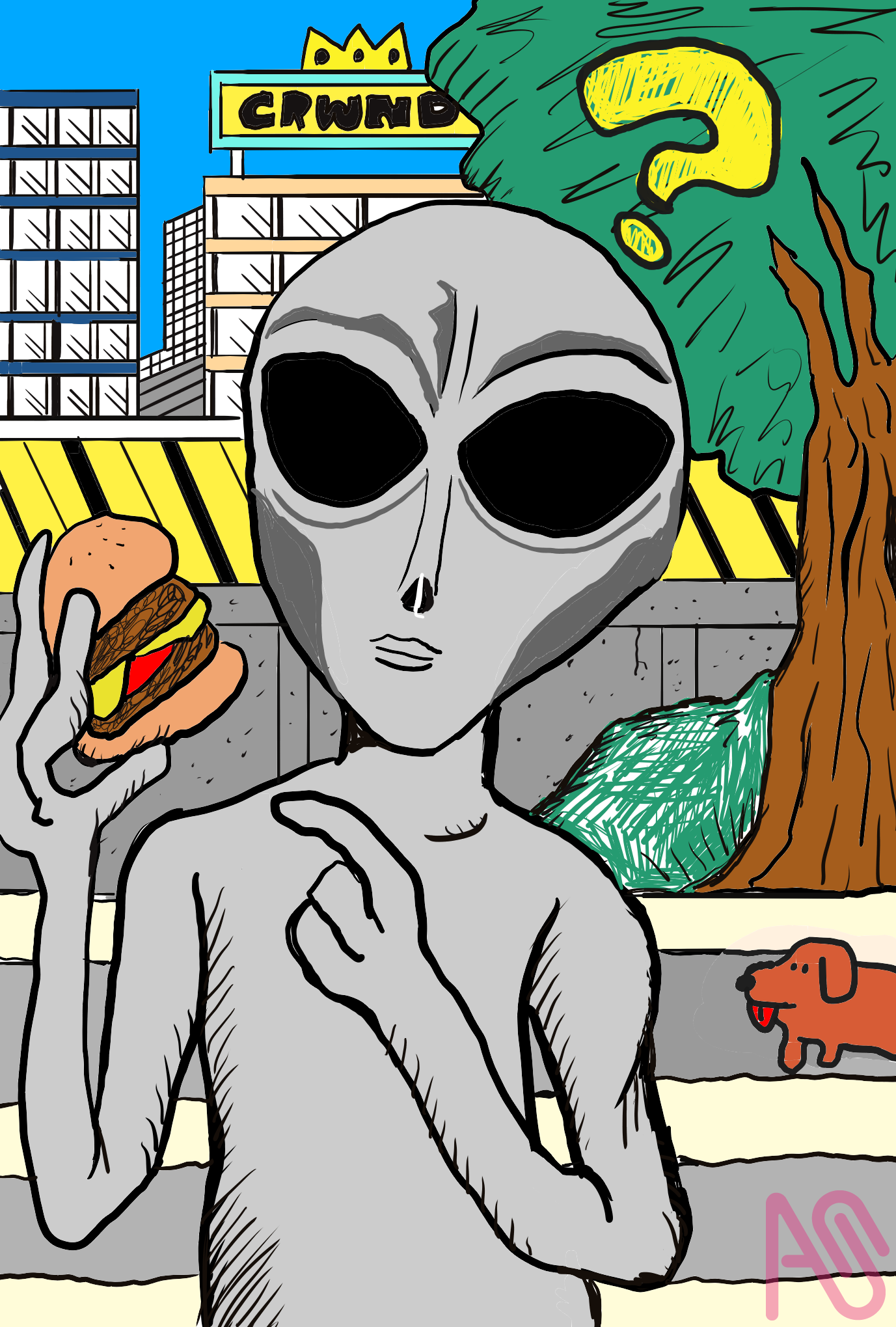 GRAY BURGER？？ BANG! - Illustrations ART street