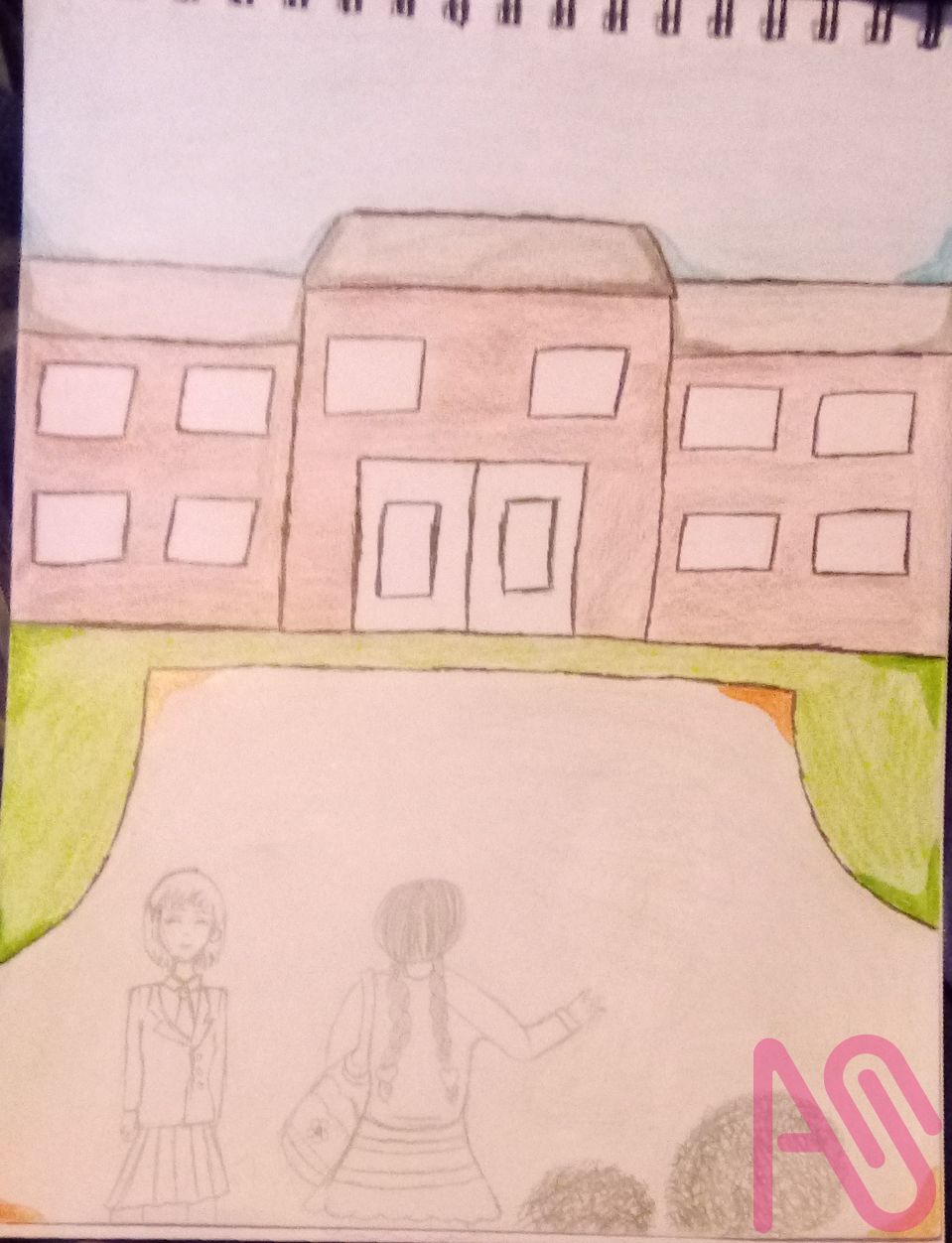 Going to school Ajiyah - Illustrations ART street