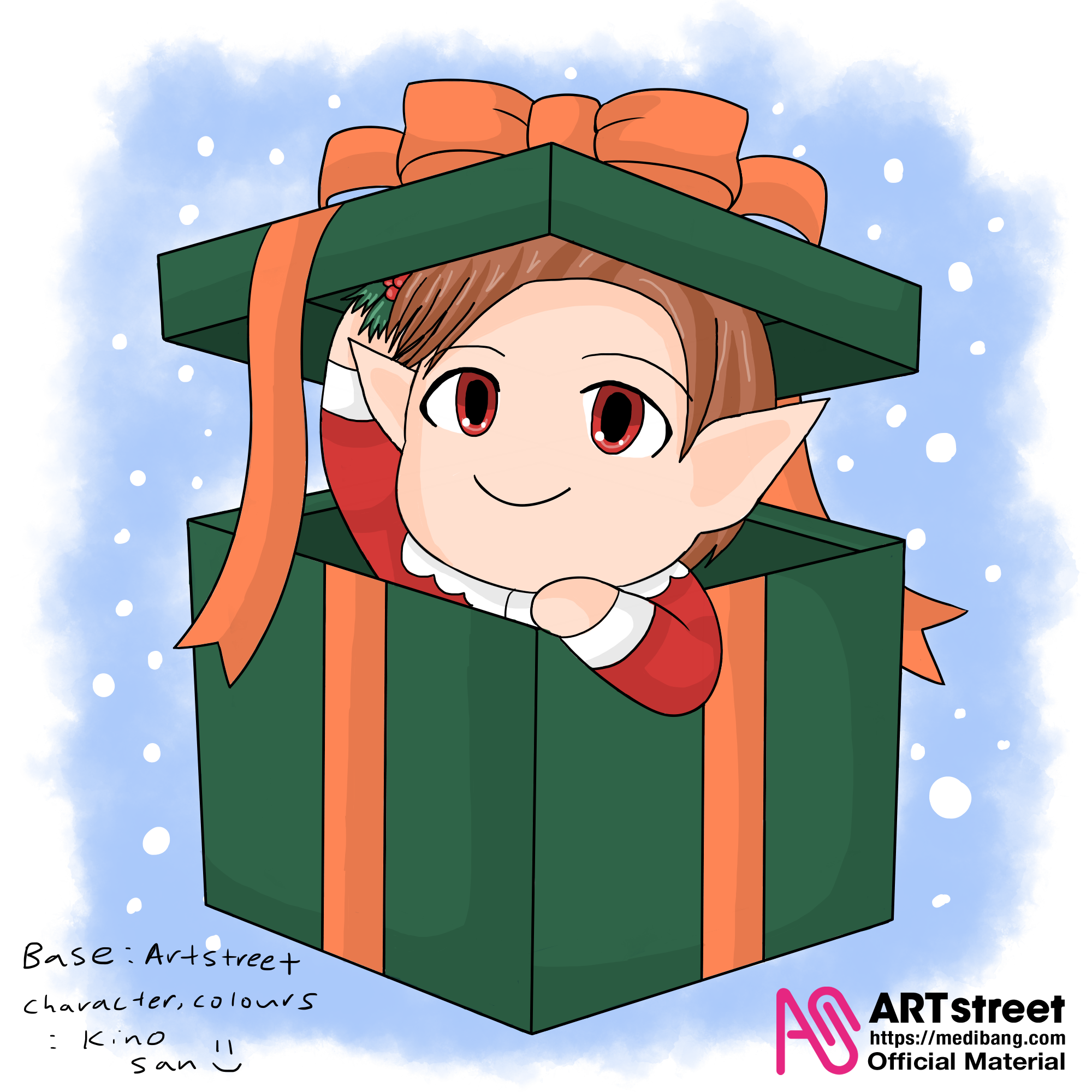 Christmas OC chibi 1 (Artstreet base used) きのさん - Illustrations ART street