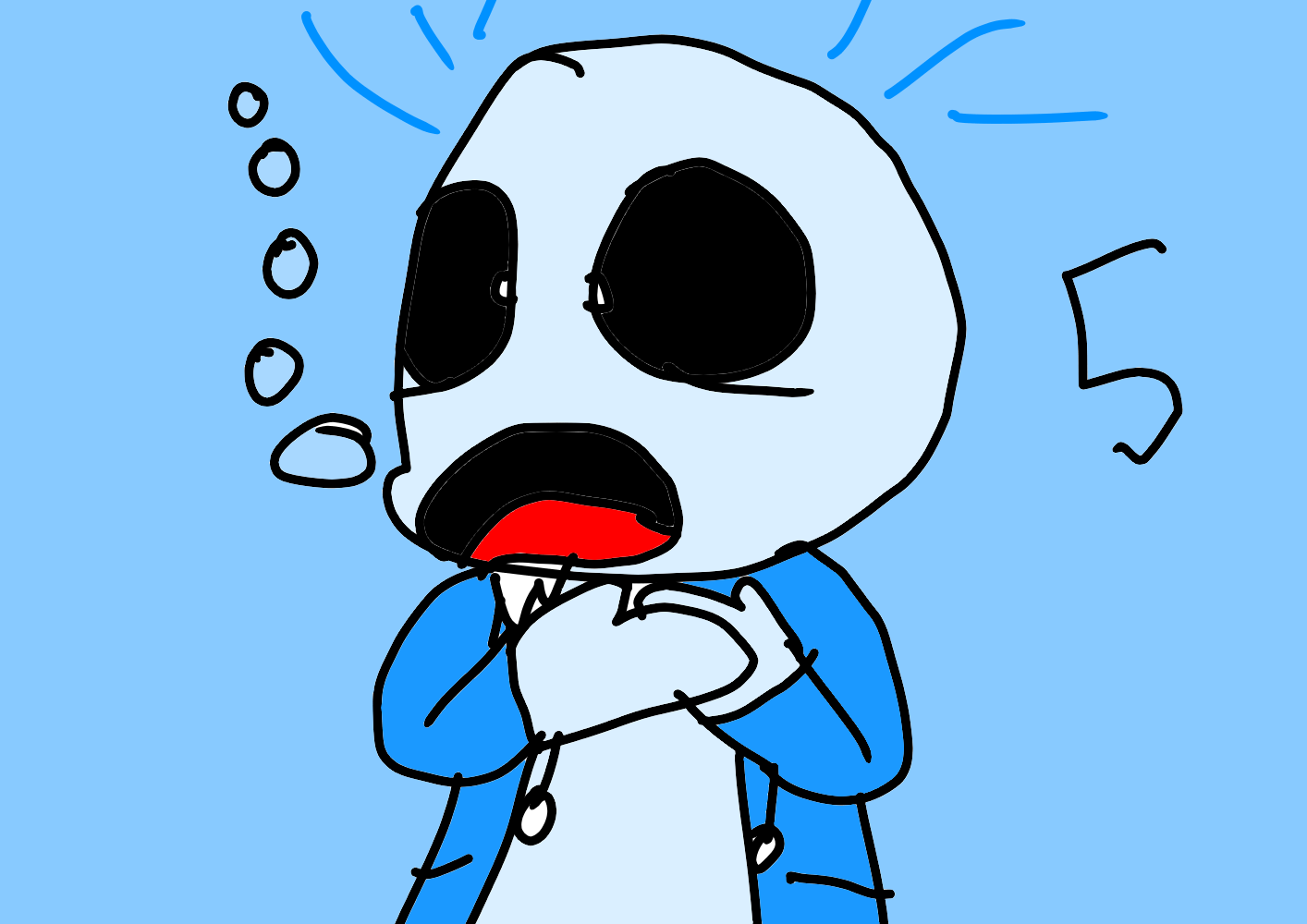 sans is the first time to play sonic drowning Qila rainbokitty - 插畫 ART ...