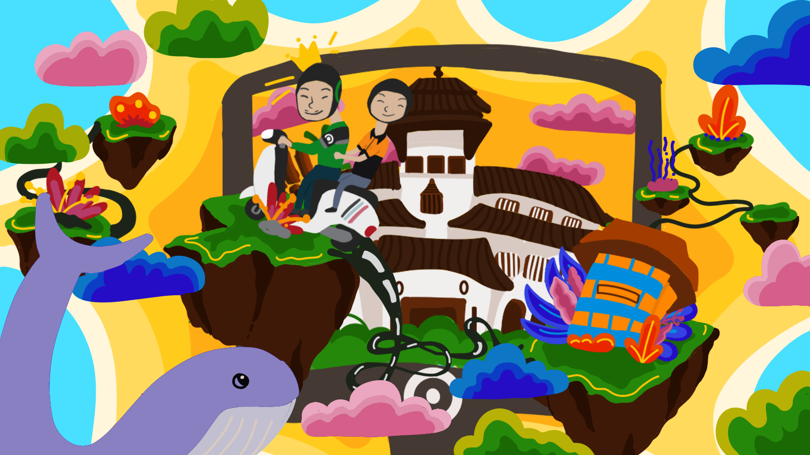 mural gojek pt1 Airlyaa - Illustrations ART street