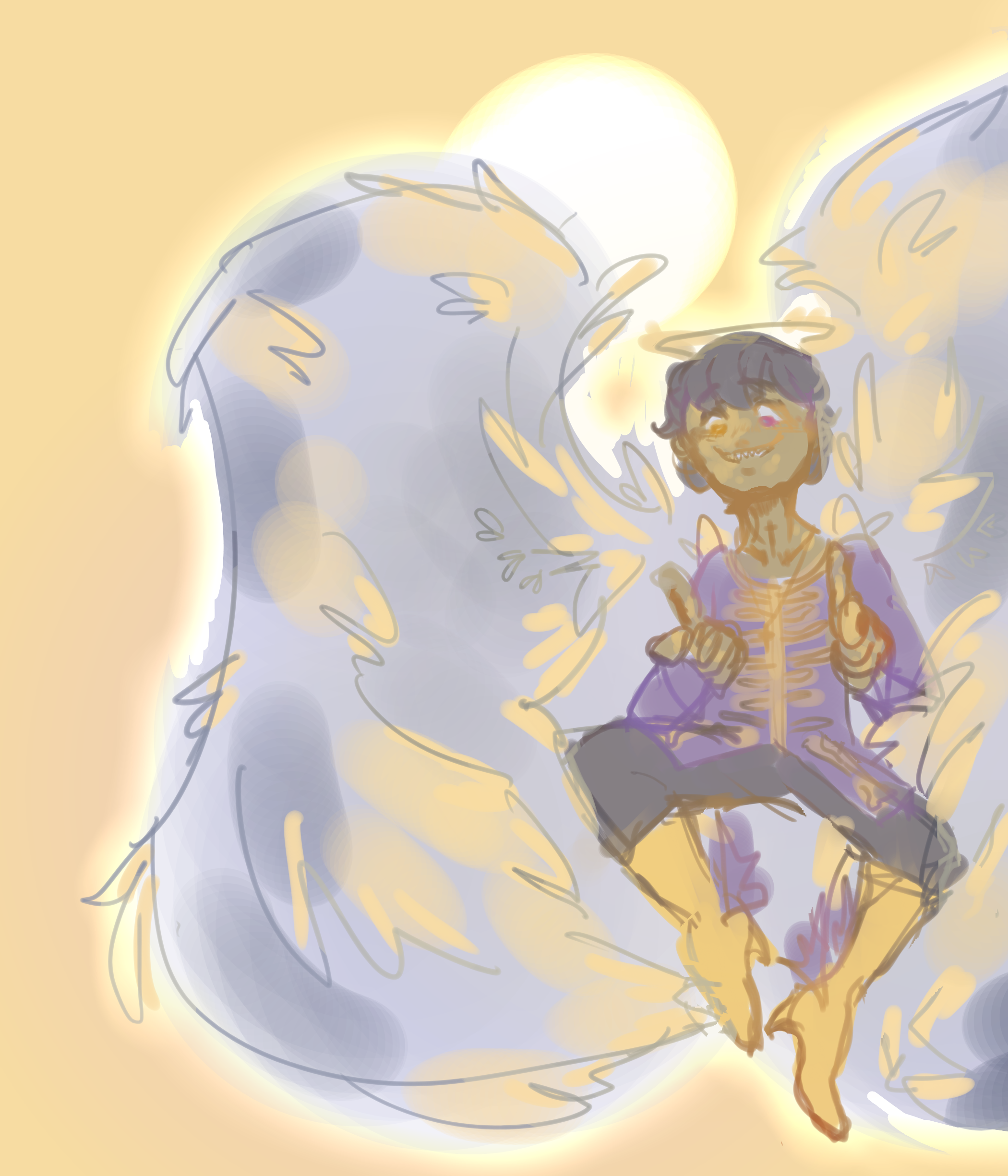 Akward skeletal desert angel A_Complicated_Mess - Illustrations ART street