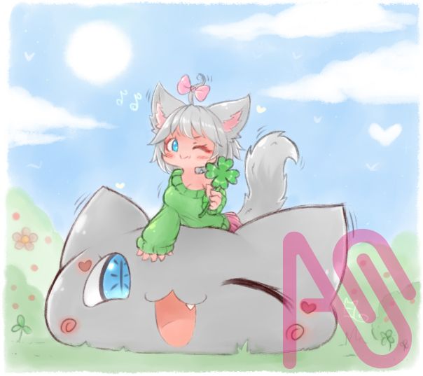 猫モン～Catamon'Clovermon🍀💚 Nar'Al - Illustrations ART street