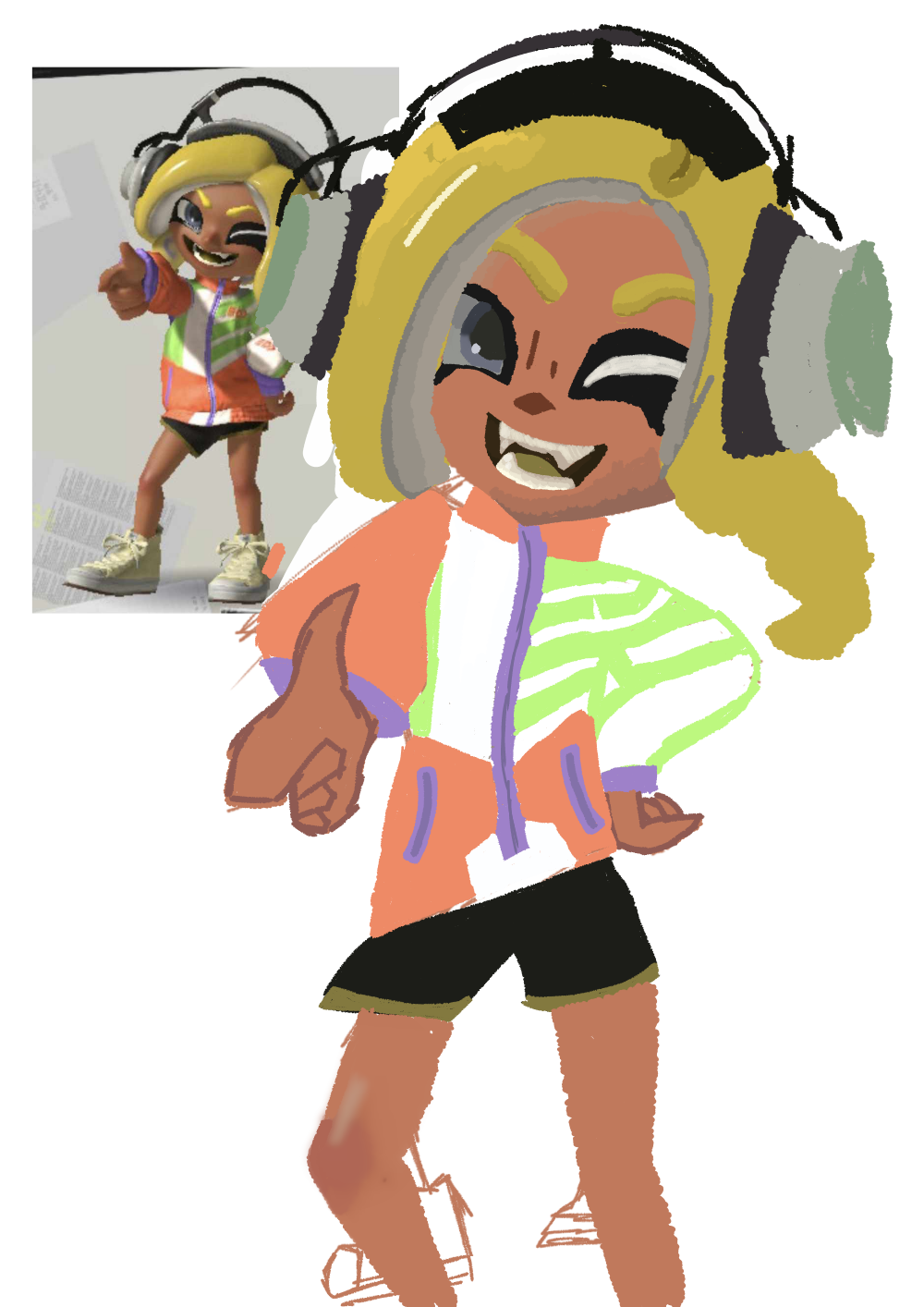 My Friend's Splatoon OC! :3 WasabiTheOctoling - Illustrations ART street