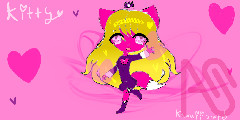 (oc) Princess Kitty Power Activated KawaiiStar! - 插图 ART street
