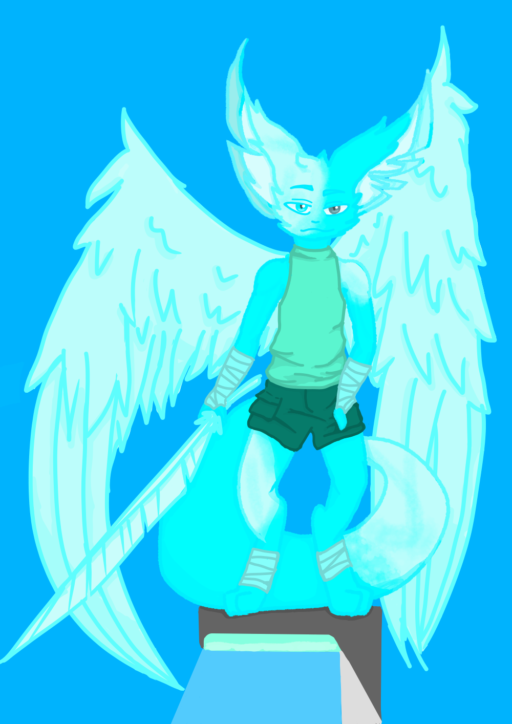 wery blue cat Hokka - Illustrations ART street