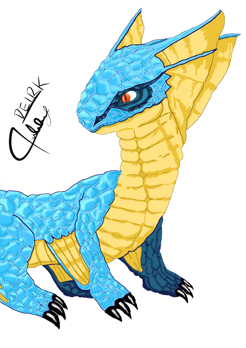 Blue dragon Deirk - Illustrations ART street