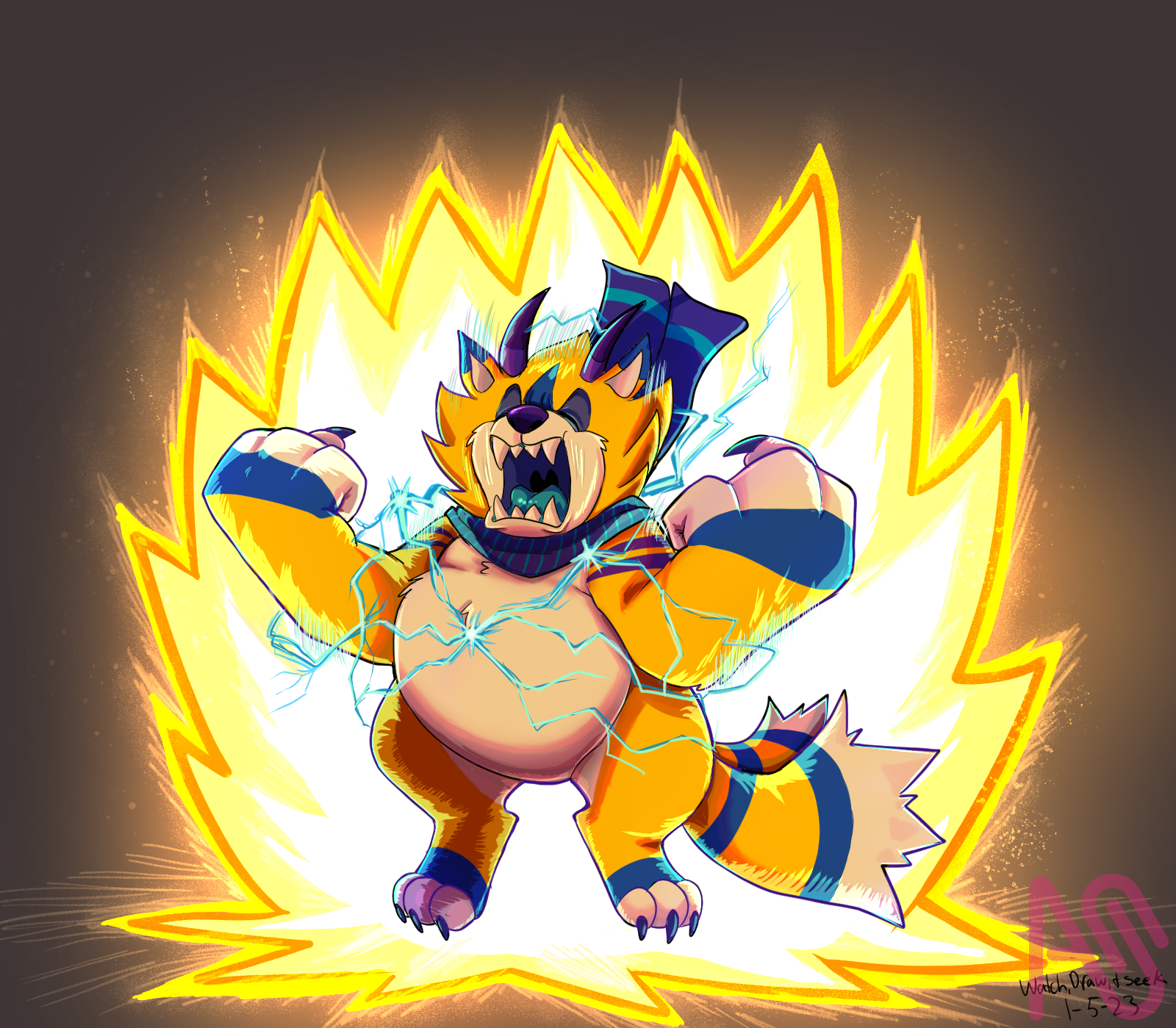 Charging up Watch,draw,and seek - Illustrations ART street