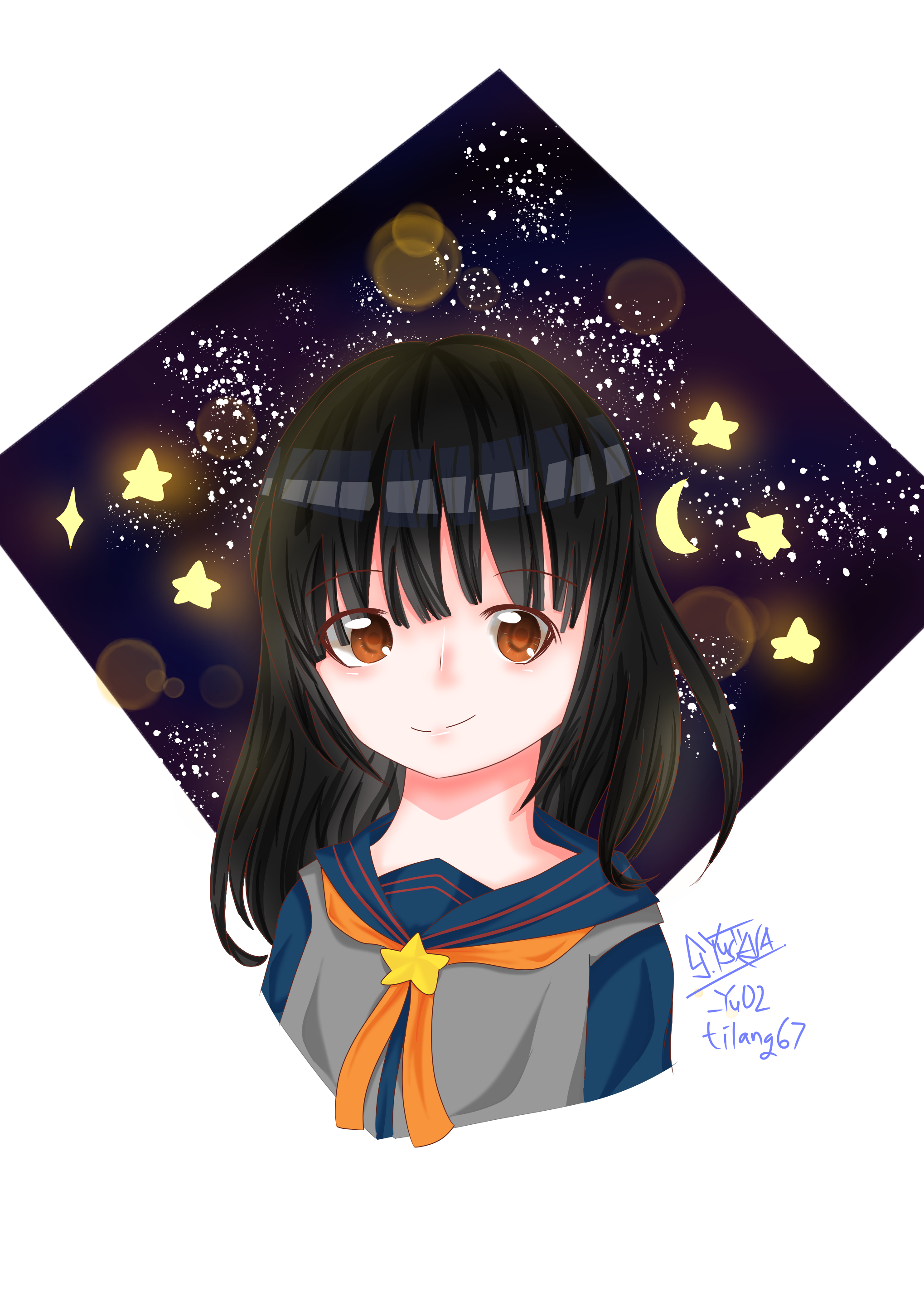 [OC] doodle anime girl Salsa_Yu02 - Illustrations ART street