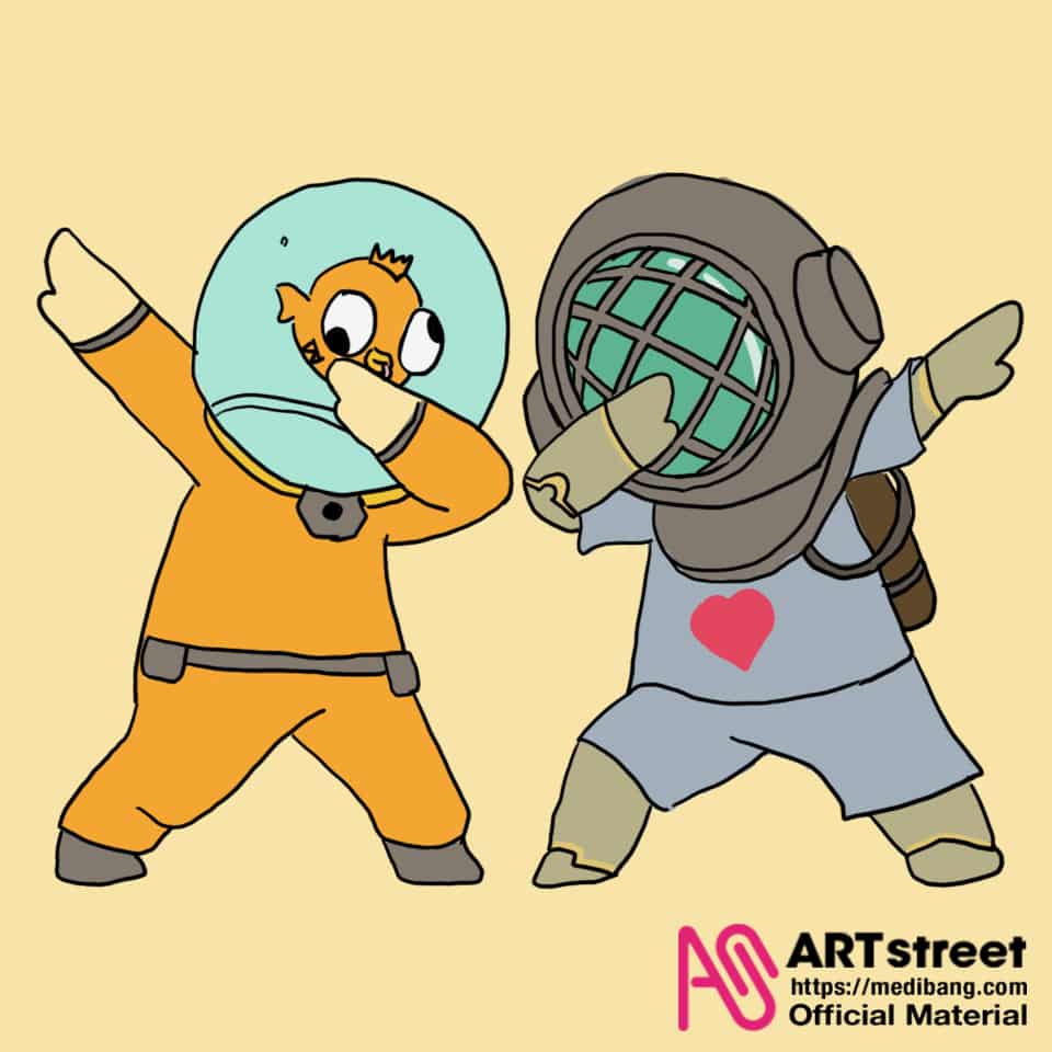 Fish_team fight! WaddlesBMO - Illustrations ART street