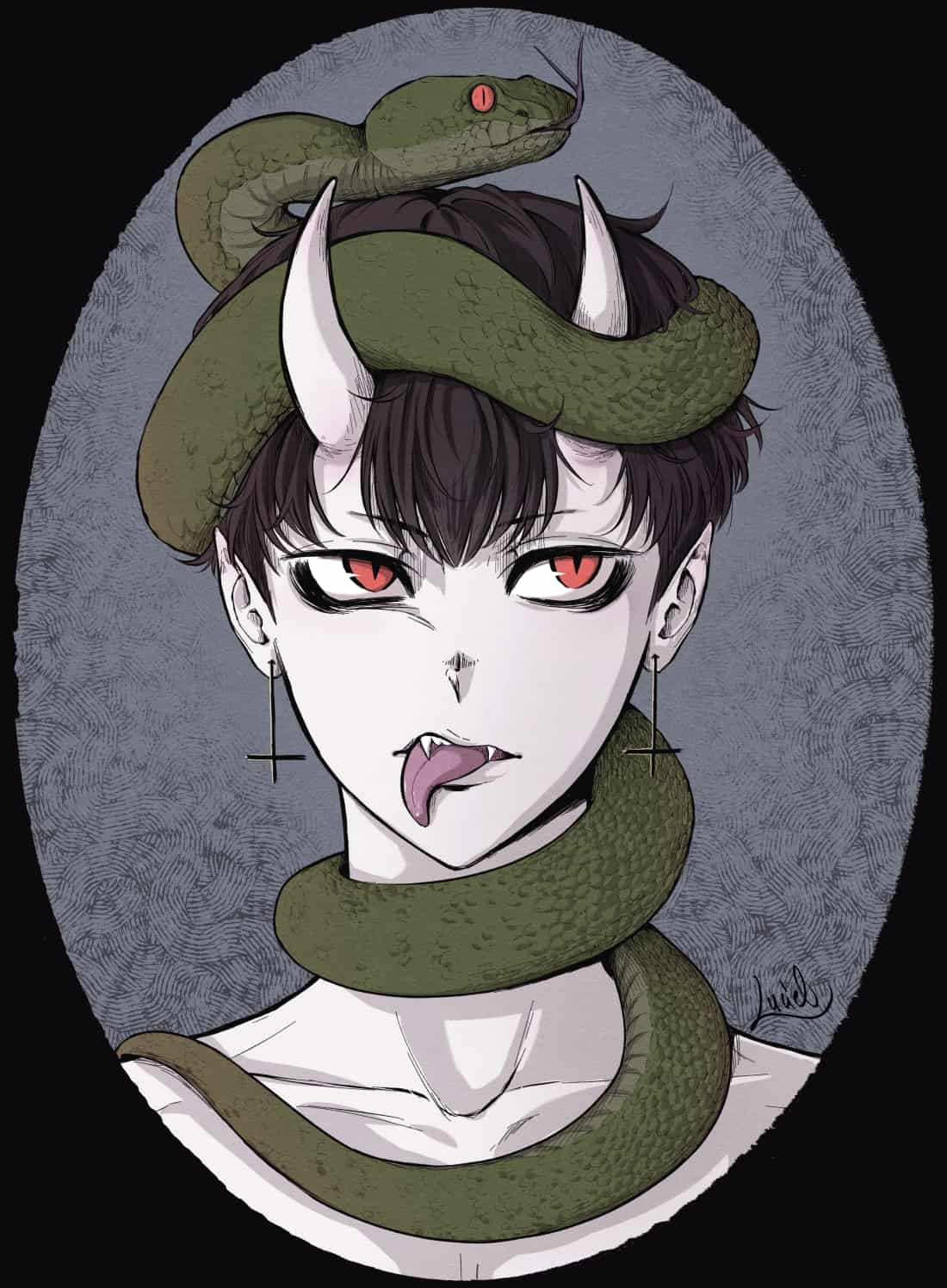 Evil Cartoon Snake