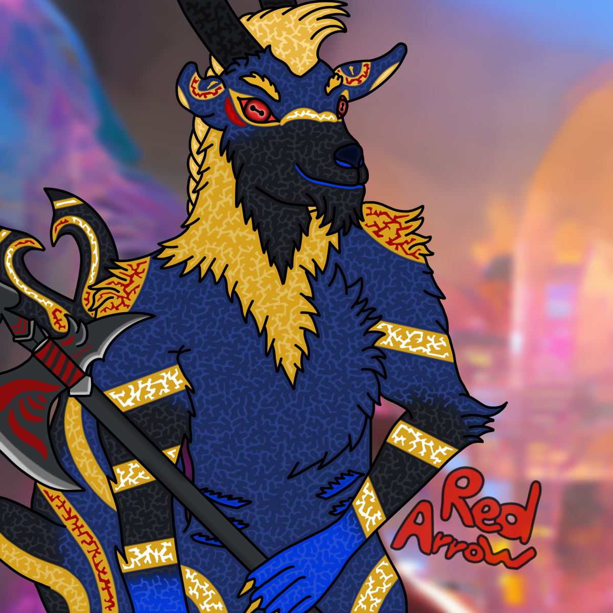 Goat God RedArrow - Illustrations ART street