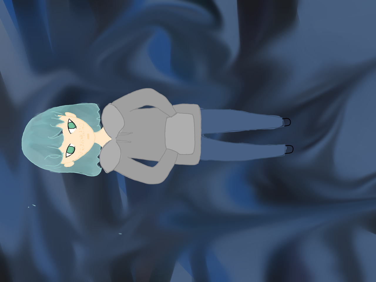 Girl with blue ( sorry its so bad) GalaxyKnightt - Illustrations ART street