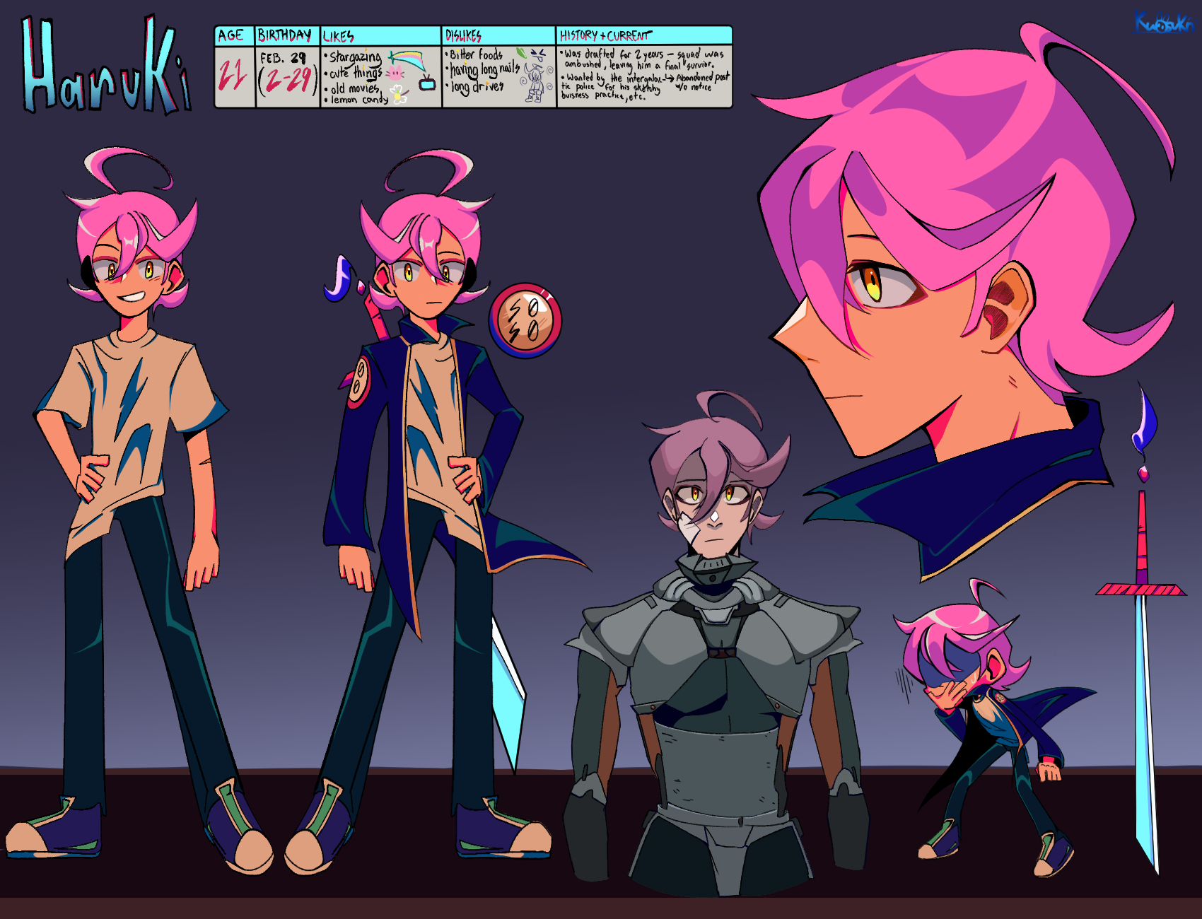 Haruki Reference Sheet 🎉 rei(kwosukn) - Illustrations ART street