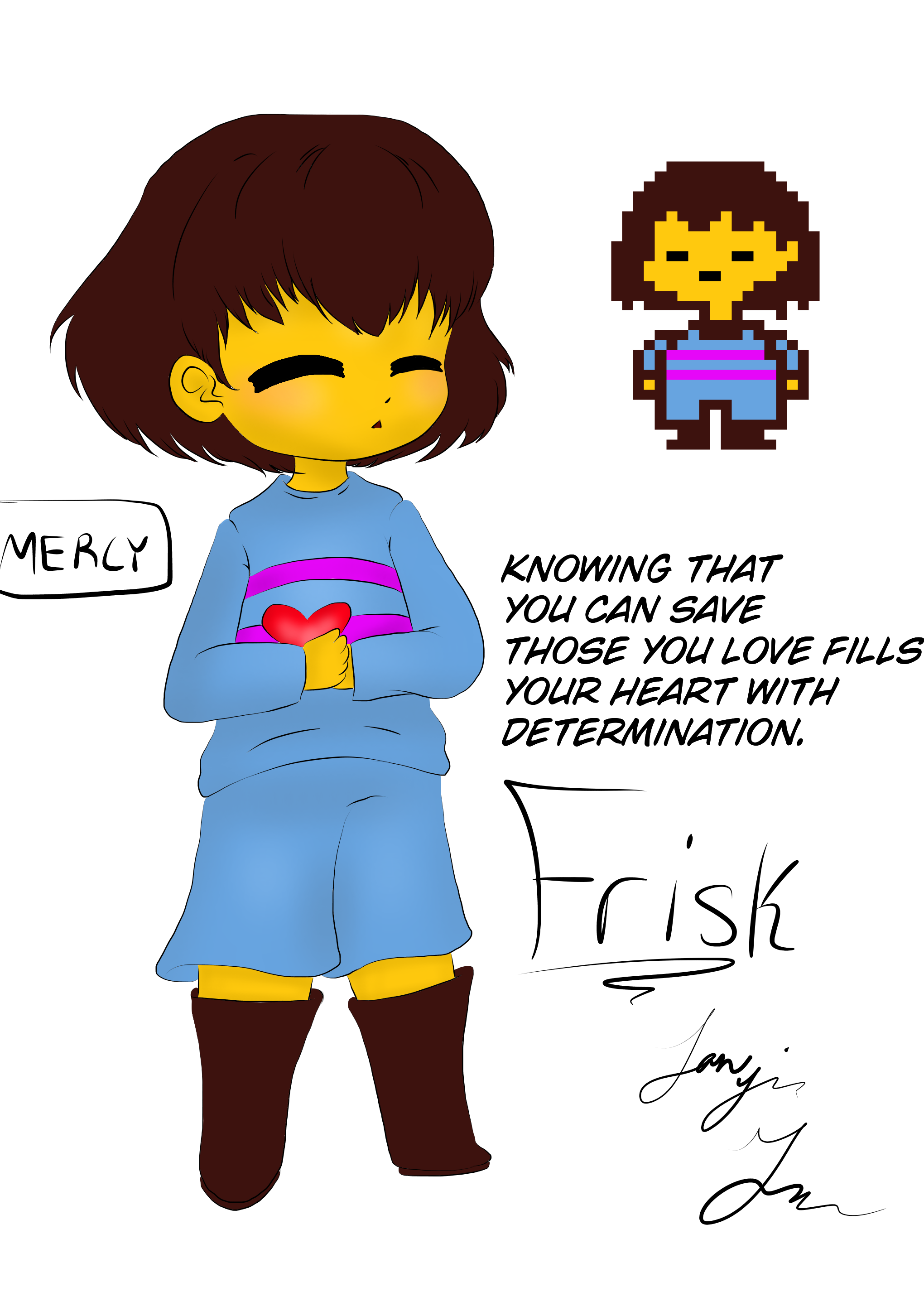 Undertale Frisk ikaridonut - Illustrations ART street