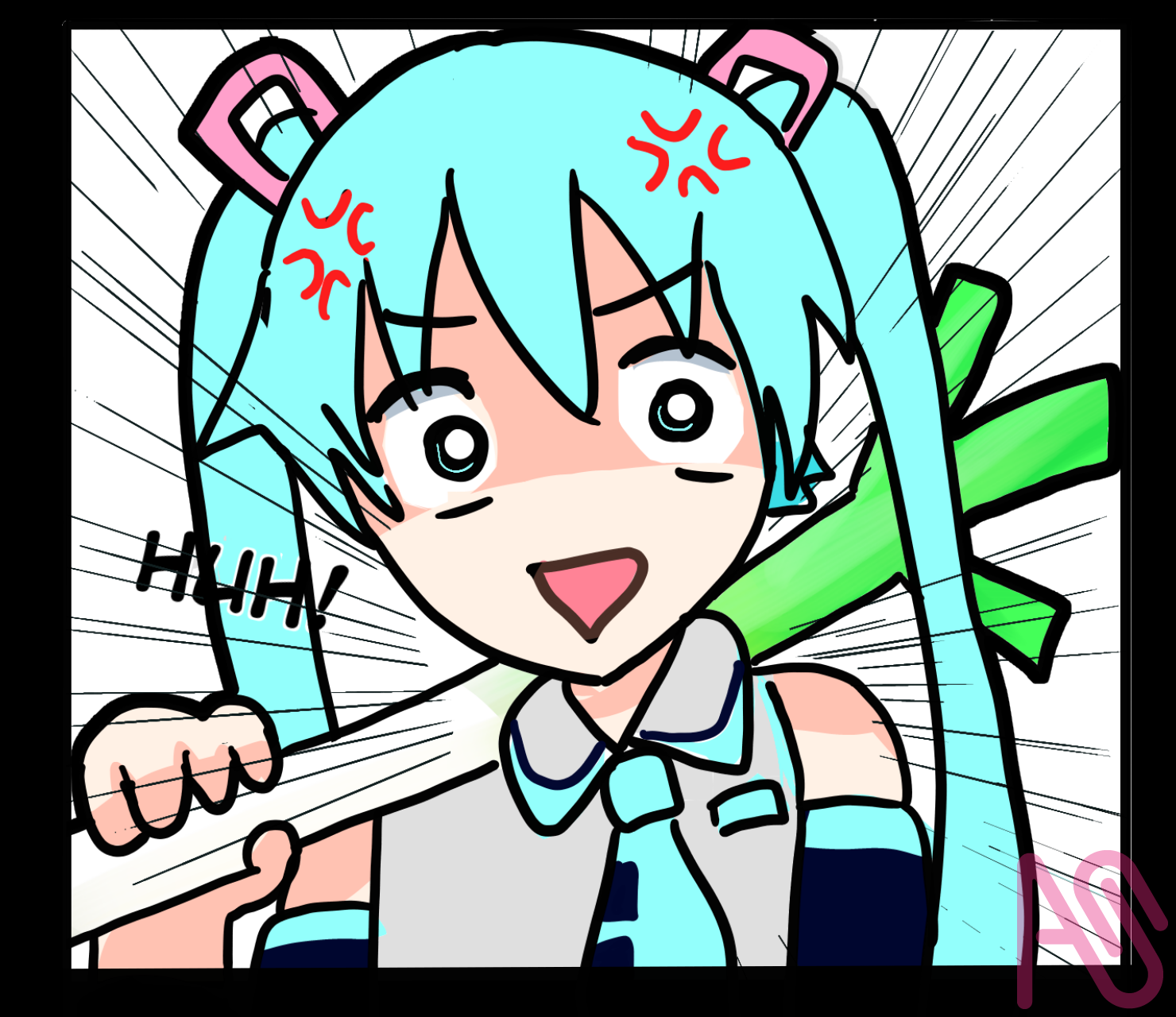 Angry (Miku Sticker) Gnononcy EXP LOG - Illustrations ART street