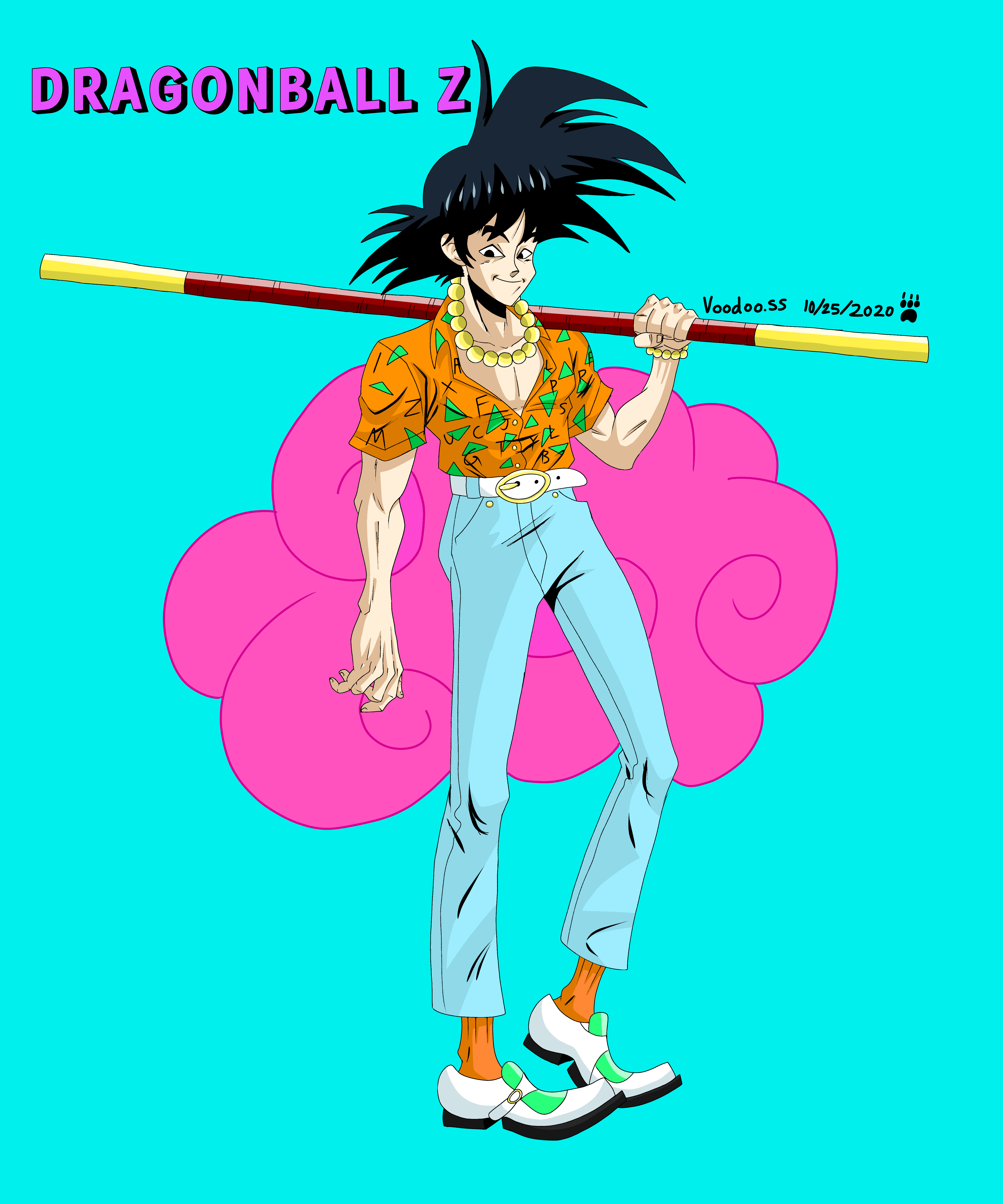 casual goku Voodoo parka95 - Illustrations ART street