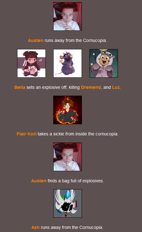 HungerGames1- Cornucopia!｜Leieryx 🍁🌙 (evil)的个人话题｜ART street