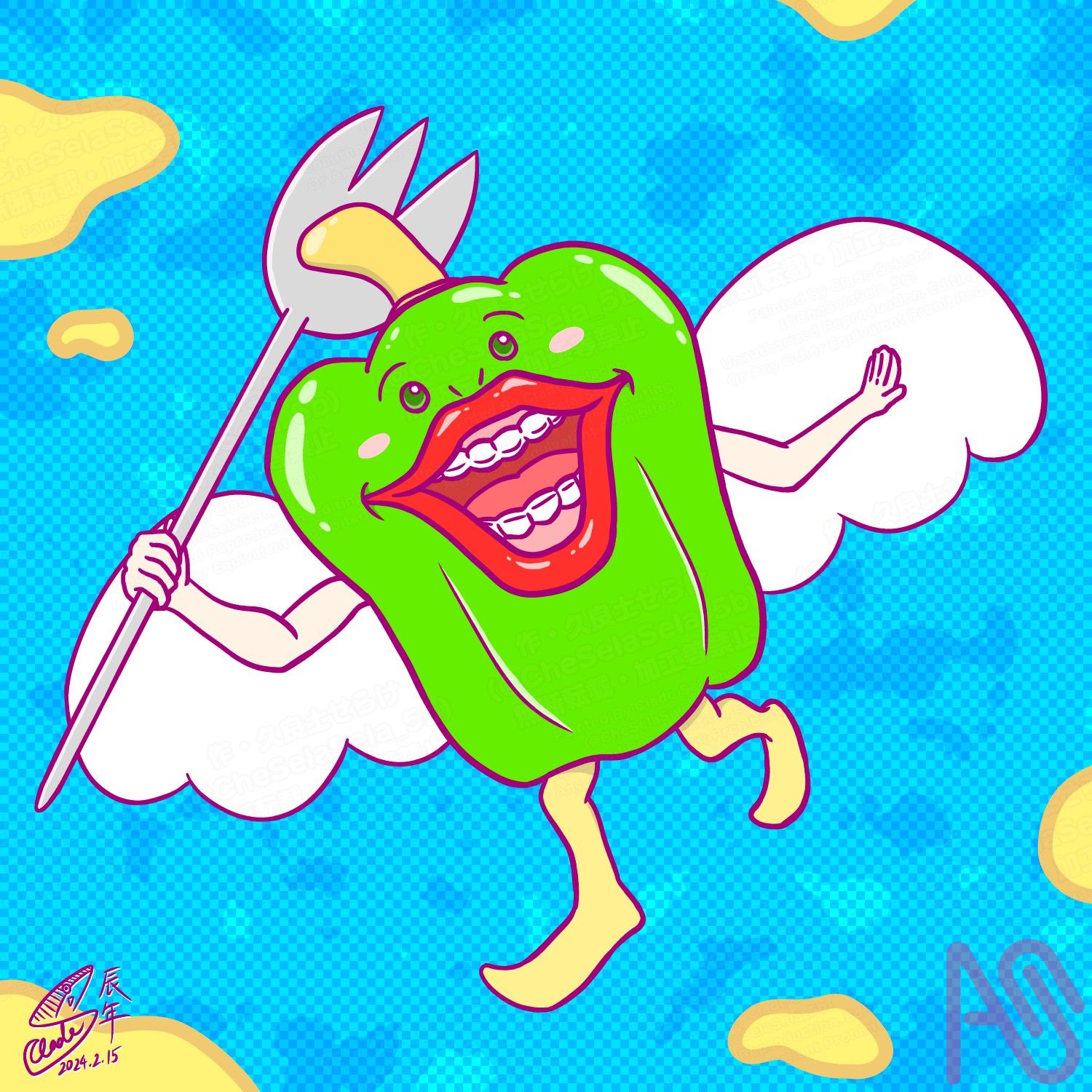 Clado-Chan Human Form & Staff Members (1) 久良土せらけ Clado Selache - Illustrations ART street