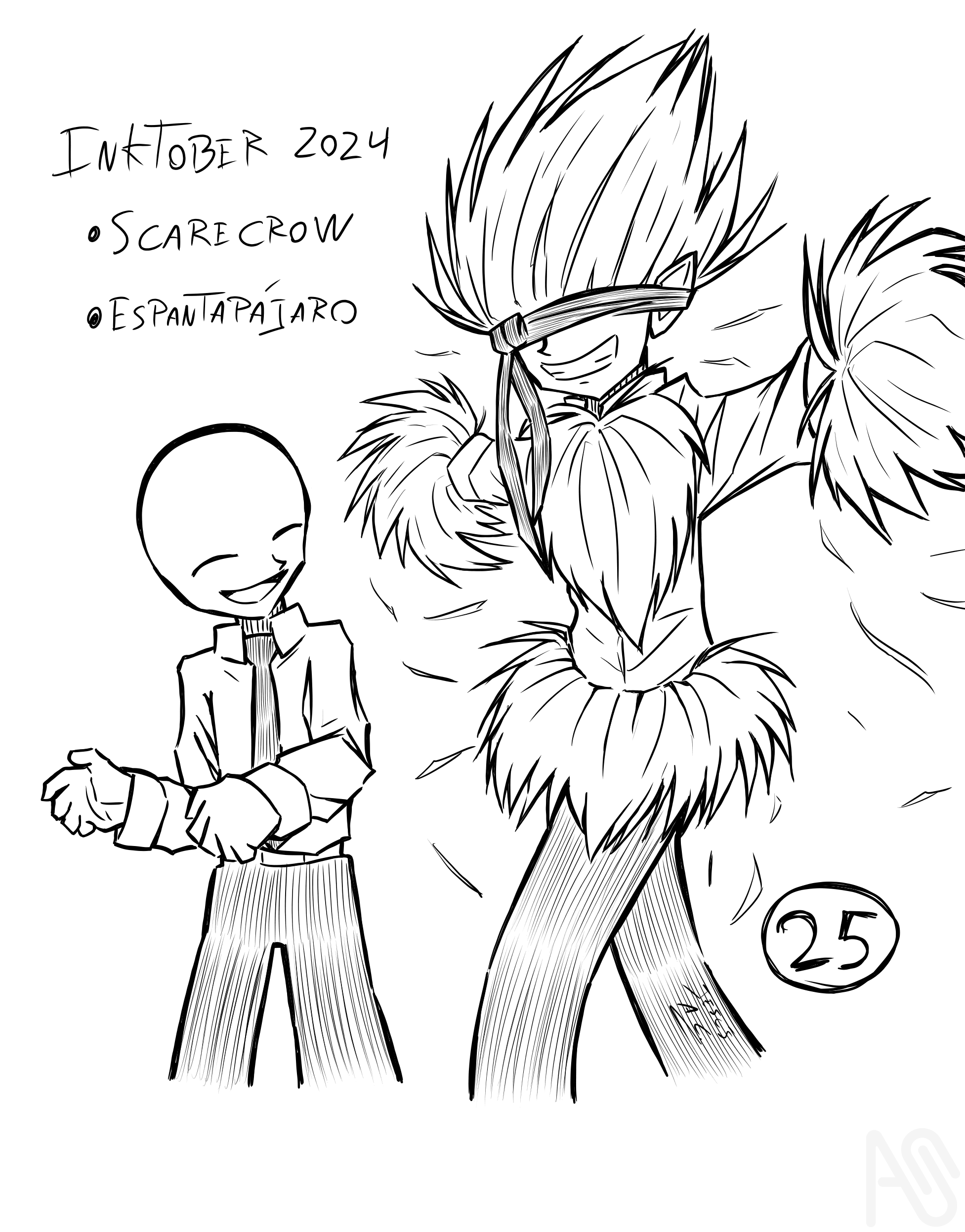 DÍA 25 #inktober2024 #scarecrow #espantapajaros Jesús A.C ...