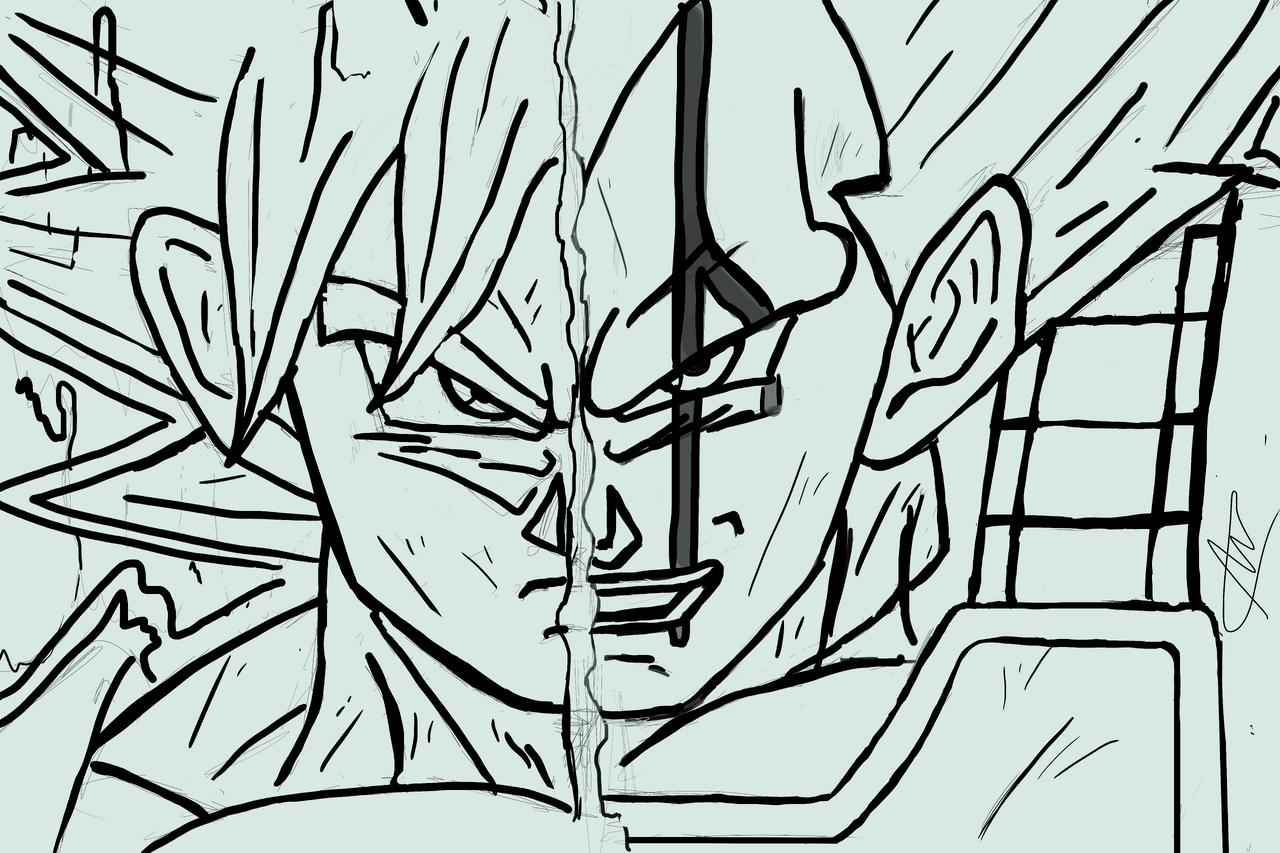 Goku ui y Vegeta mi DARK163 - Illustrations ART street