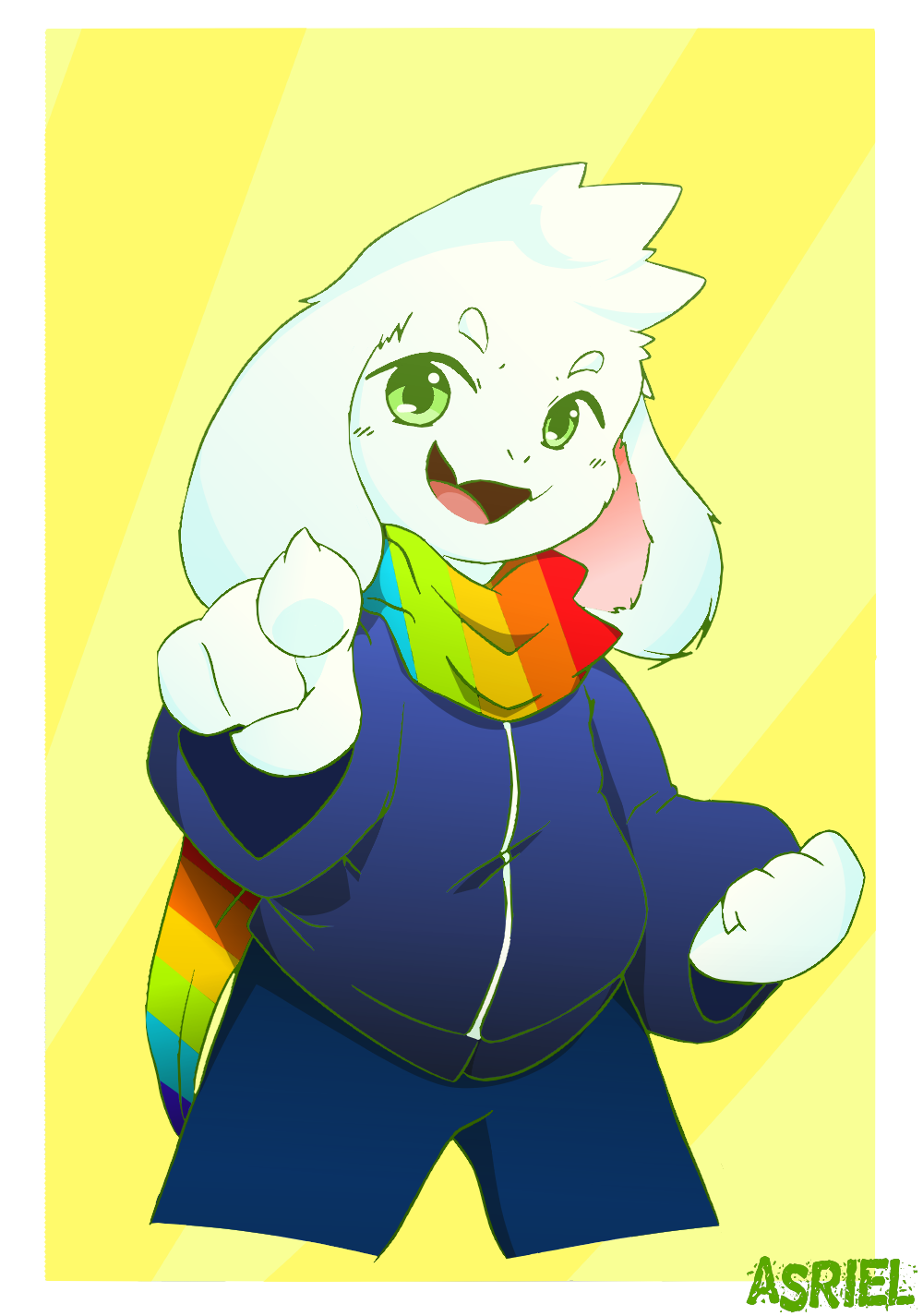 ☆Storyshift Asriel上色☆ I Love UT - 插畫 ART street