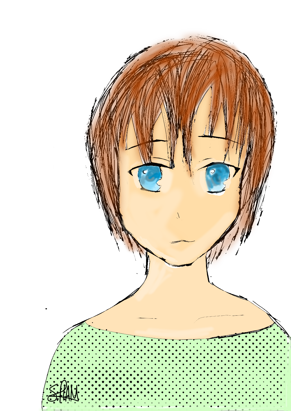 That girl with these blue eyes S.Ham - Illustrations ART street