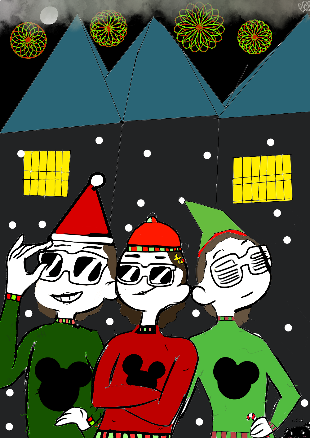 I Christmas trio Bears tittle art - Illustrations ART street