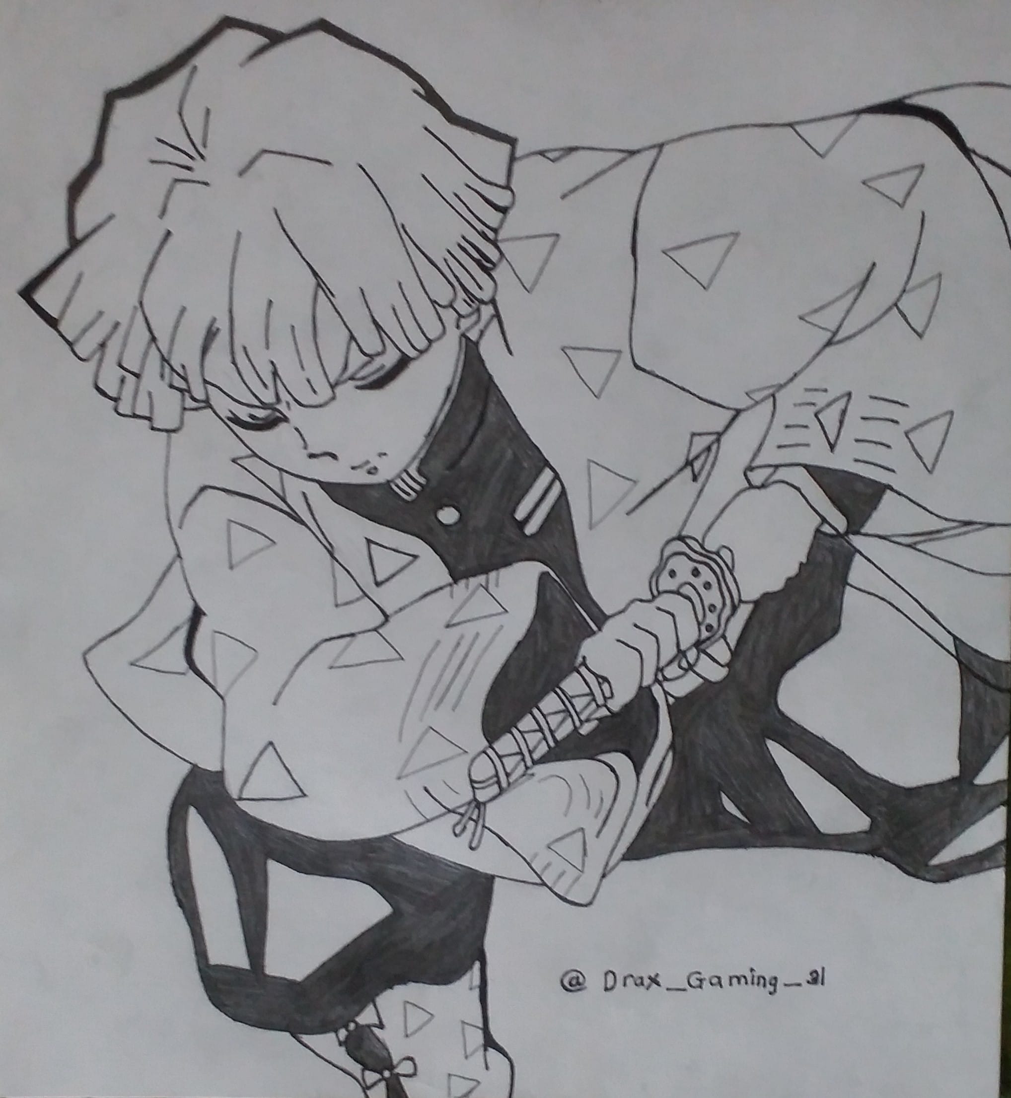 How To Draw Zenitsu Agatsuma