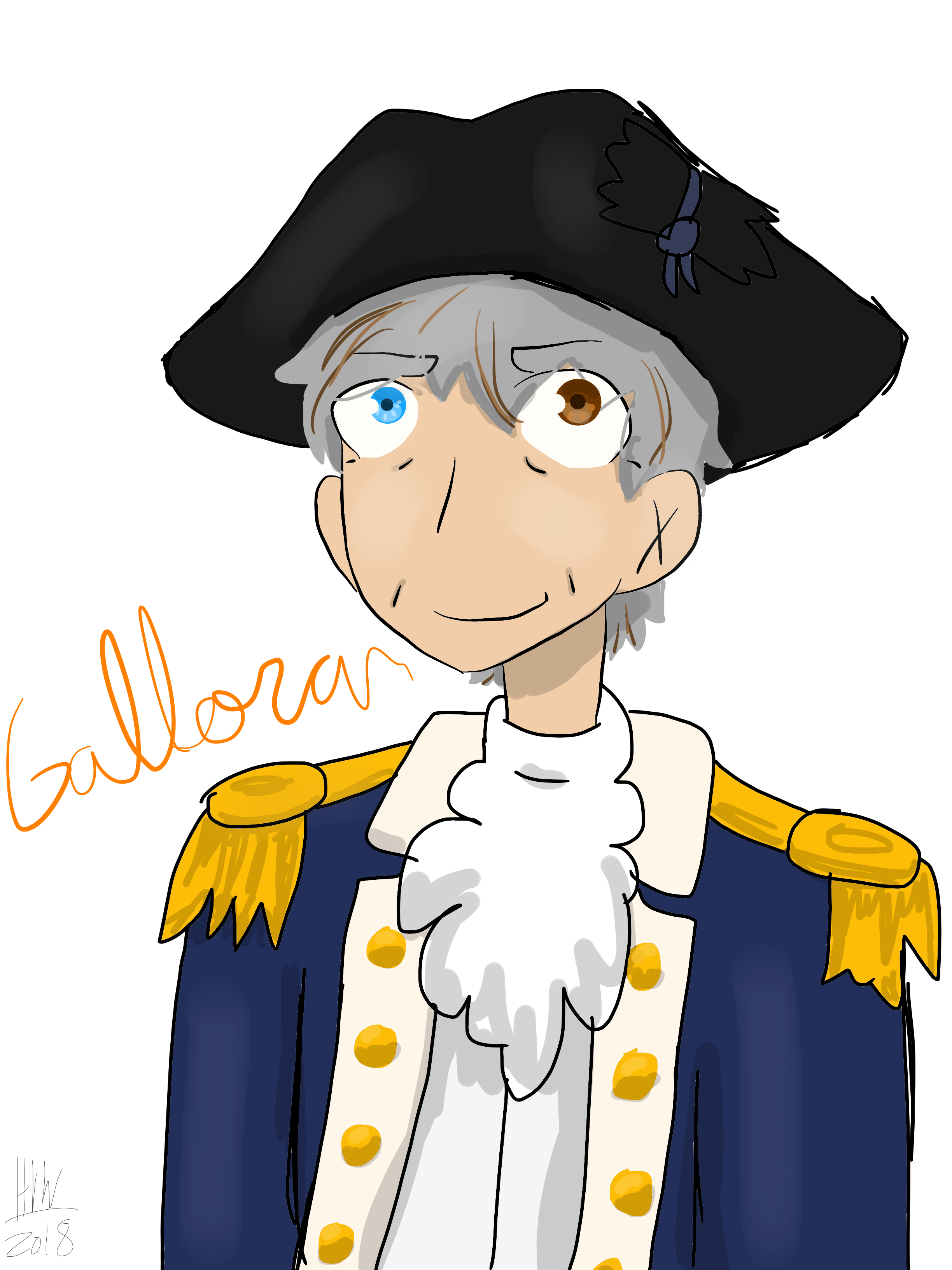 Galloran as George Washington Capricious Charlie - Illustrations ART street