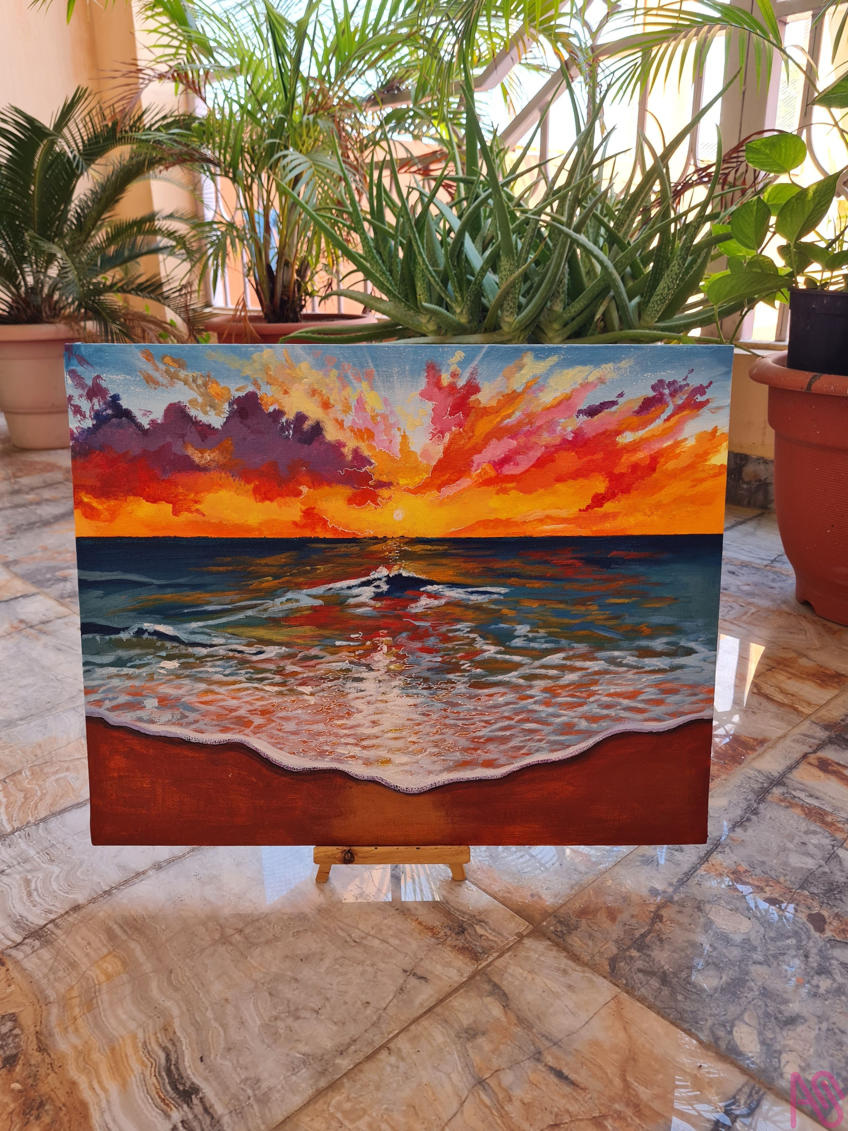 Colourful sunset burst Renee - Illustrations ART street