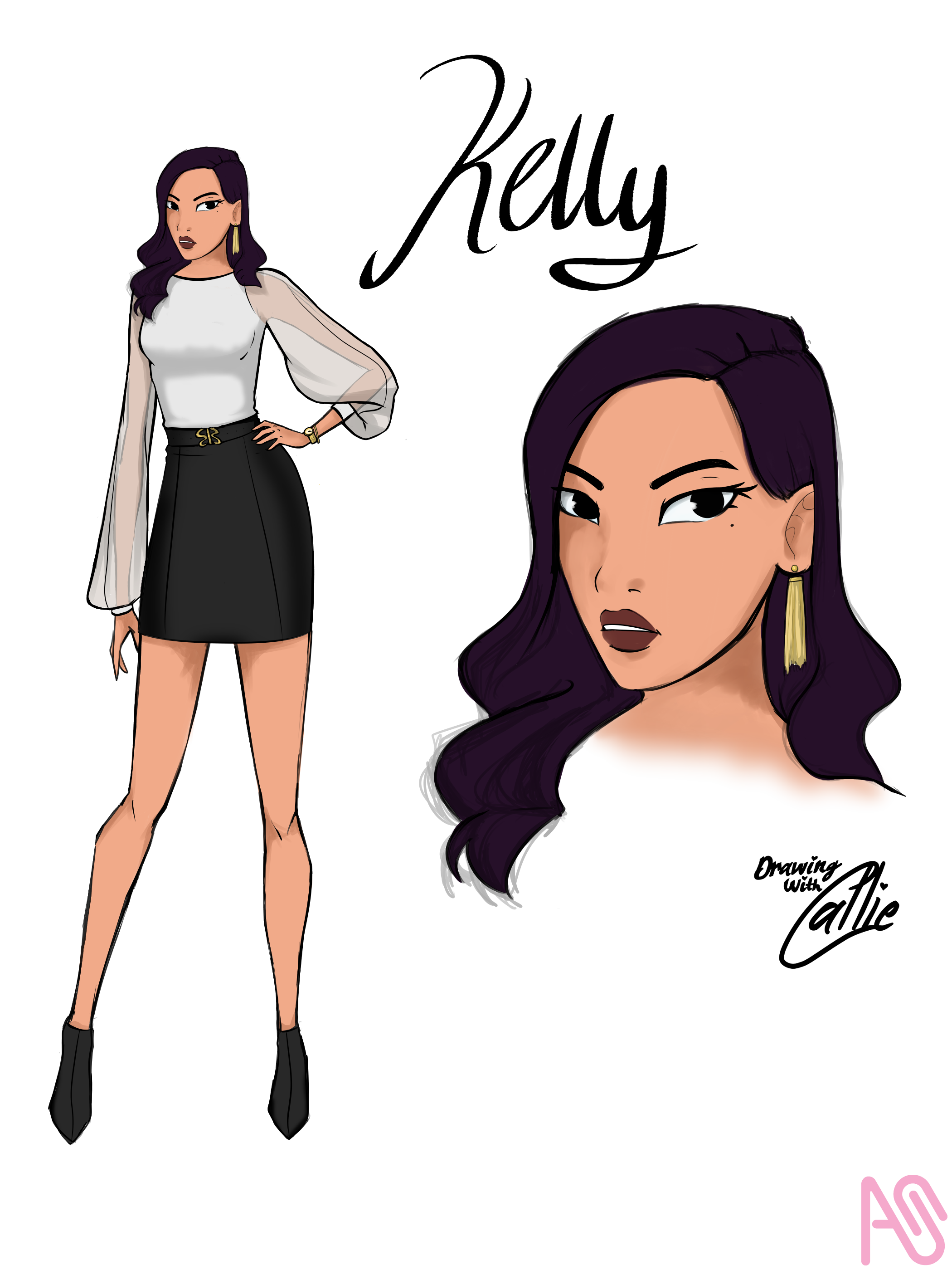 Kelly Character Design Drawing With Callie - 插图 ART street