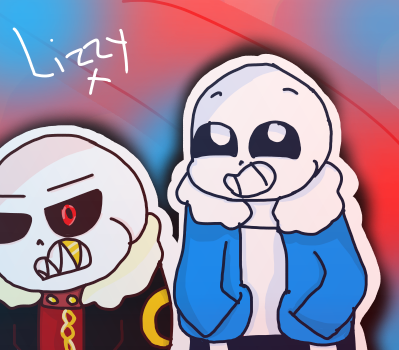 red and sans! Lizzy Fizzy X3 - Illustrations ART street