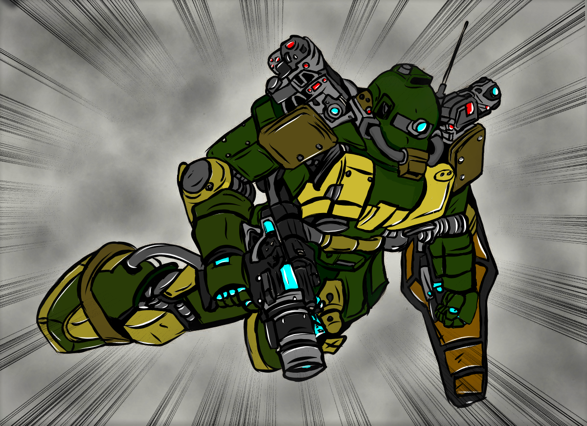 Military Robot Tetrabytes - Illustrations ART street
