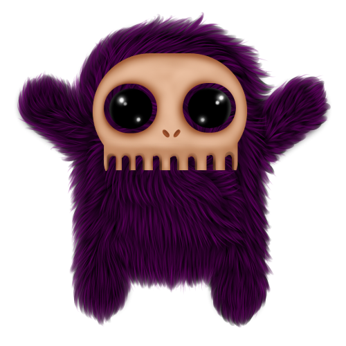 Dark Purple Murder Floof WickedWillowArt - Illustrations ART street