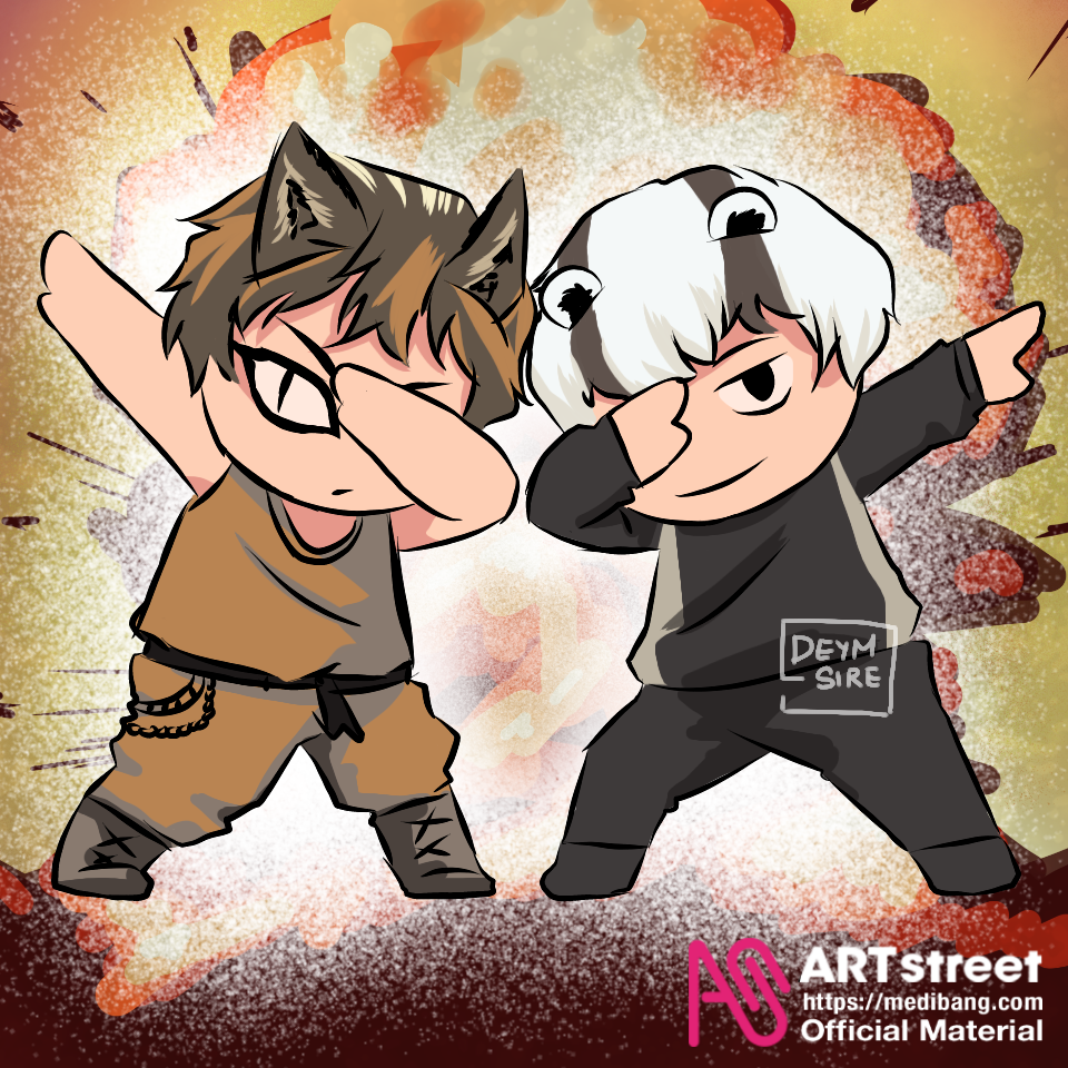 Badger and Coyote deymsire - Illustrations ART street