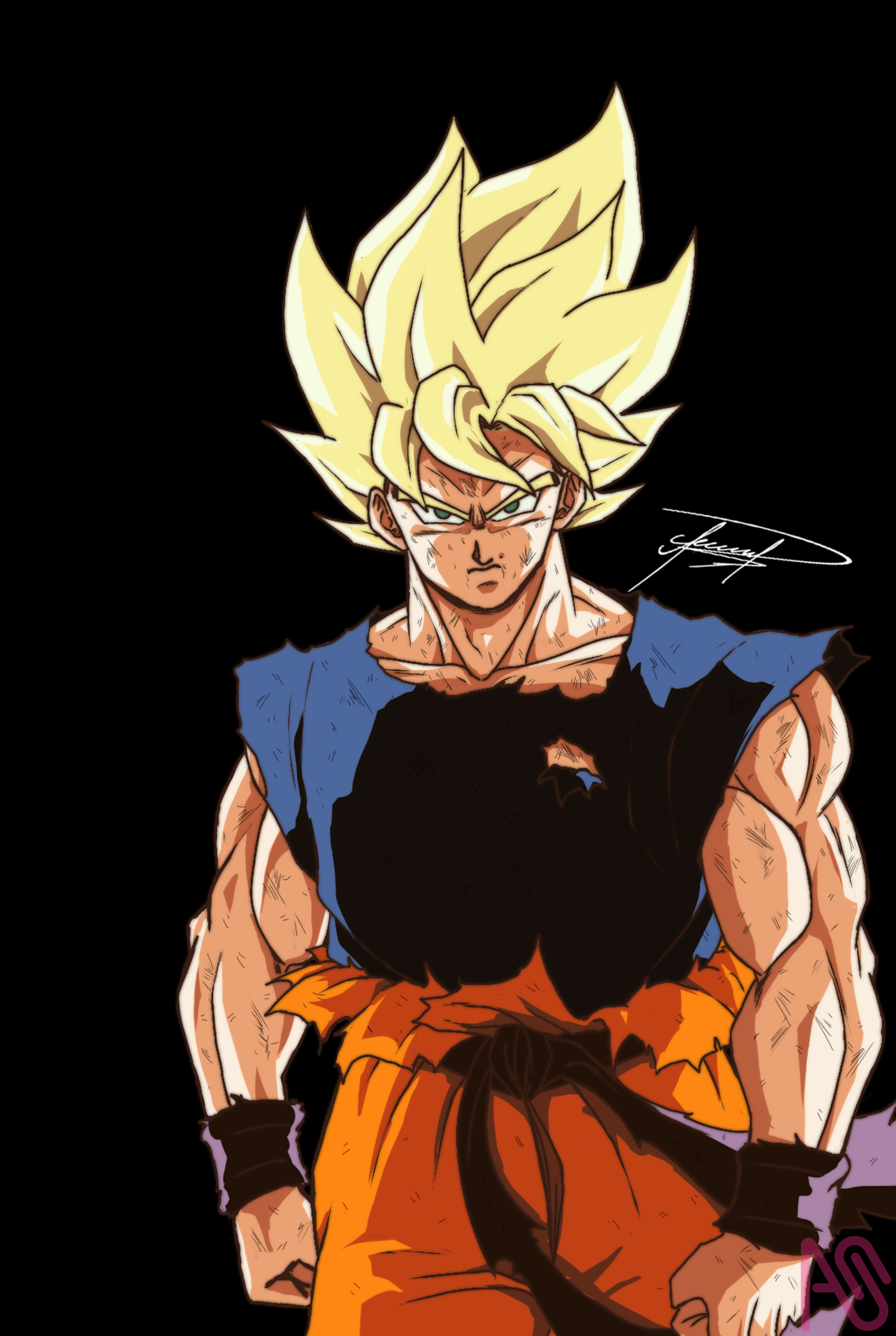 ILLUSTRATION GOKU SSJ Kynn - Illustrations ART street