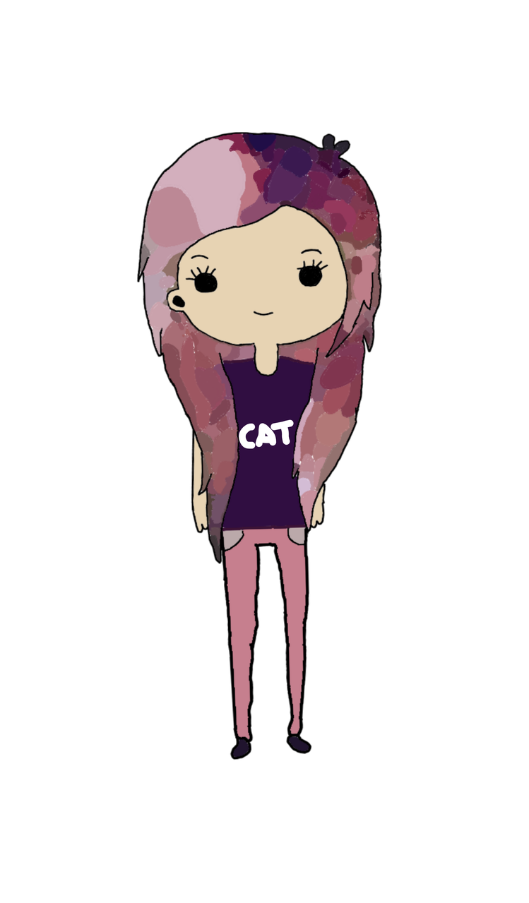 Просто девочка Cat 0_0 - Illustrations ART street