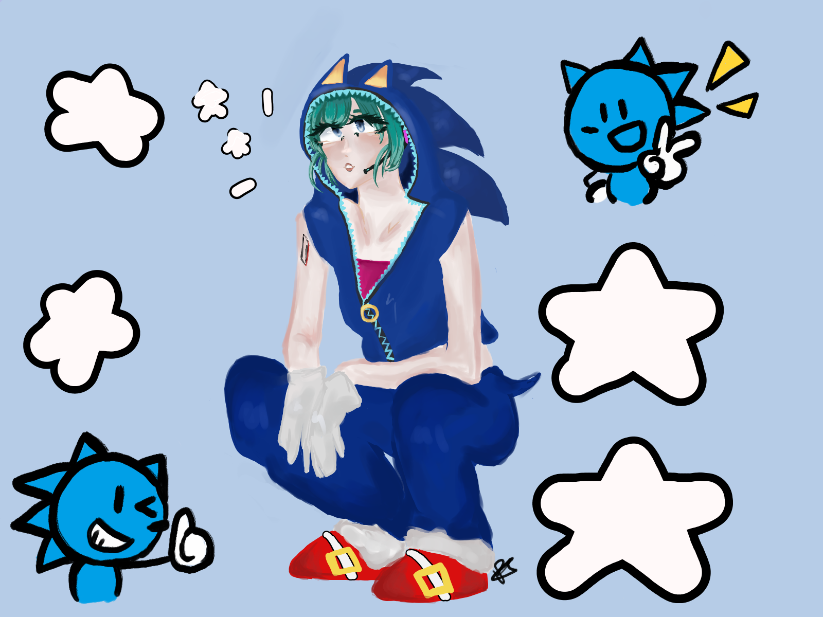 Hatsune Miku And Sonic