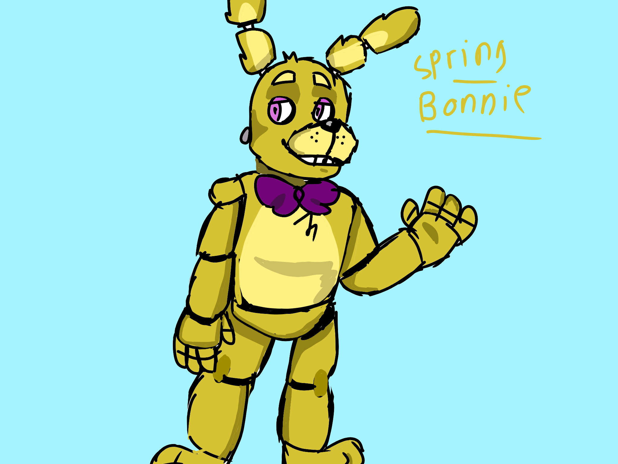 Drawing 5 Fnaf characters pt 1 Springbonnie EmileeG2011 - Illustrations ...