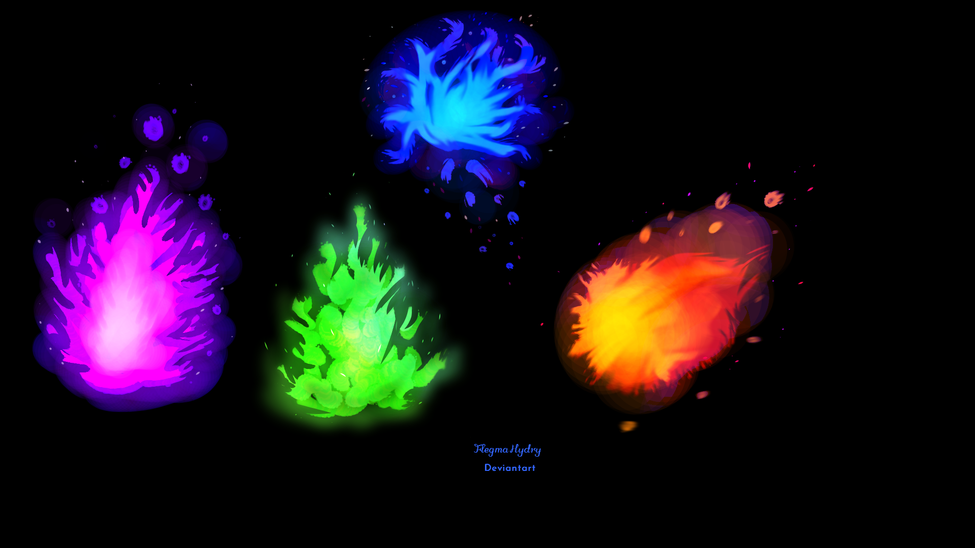 Glowing fire FlegmaHydry - Illustrations ART street