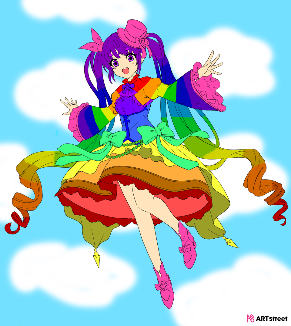 Rainbow Girl Moonstarjane - Illustrations ART street