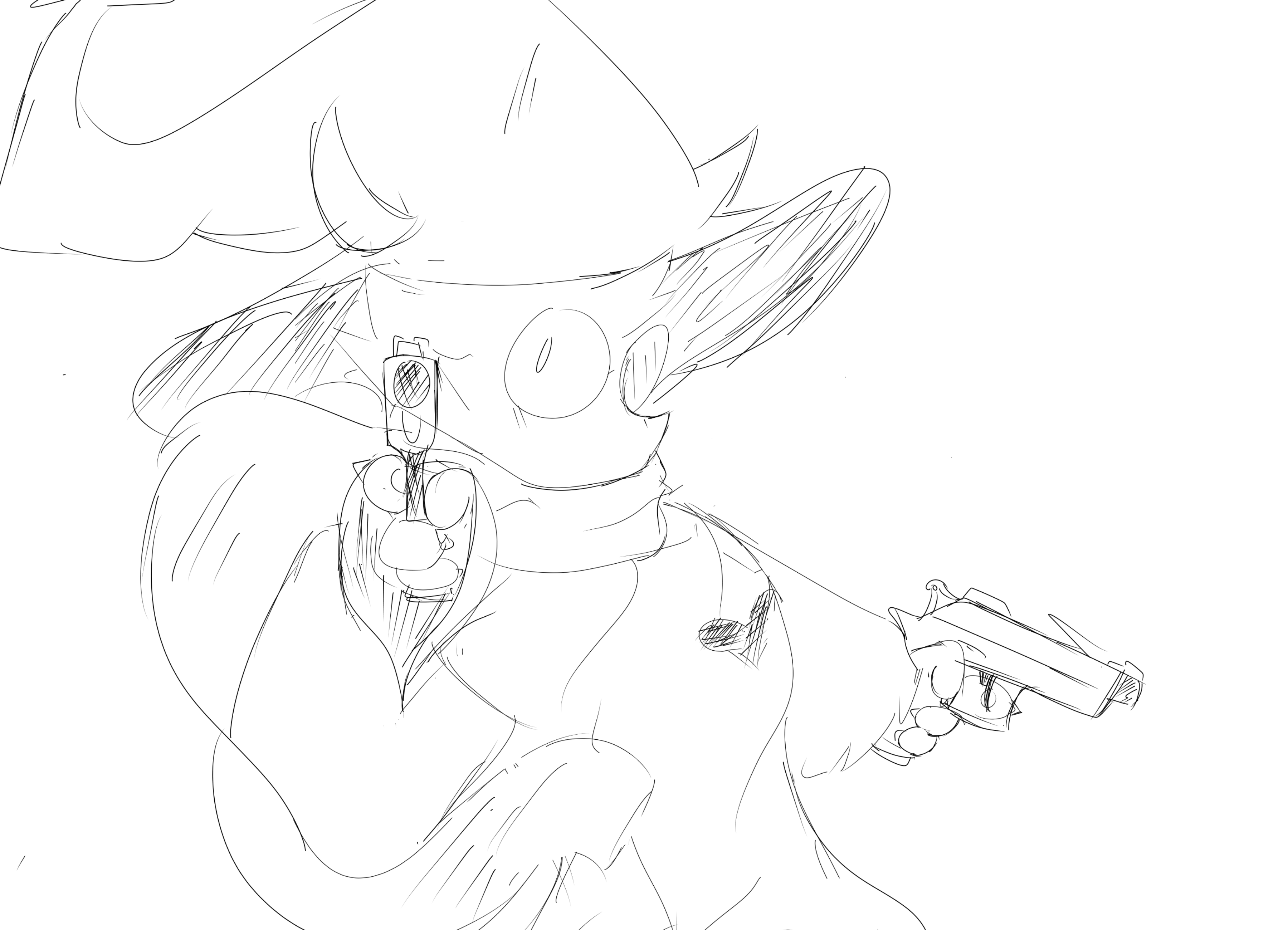 goat with gun Sad - Illustrations ART street