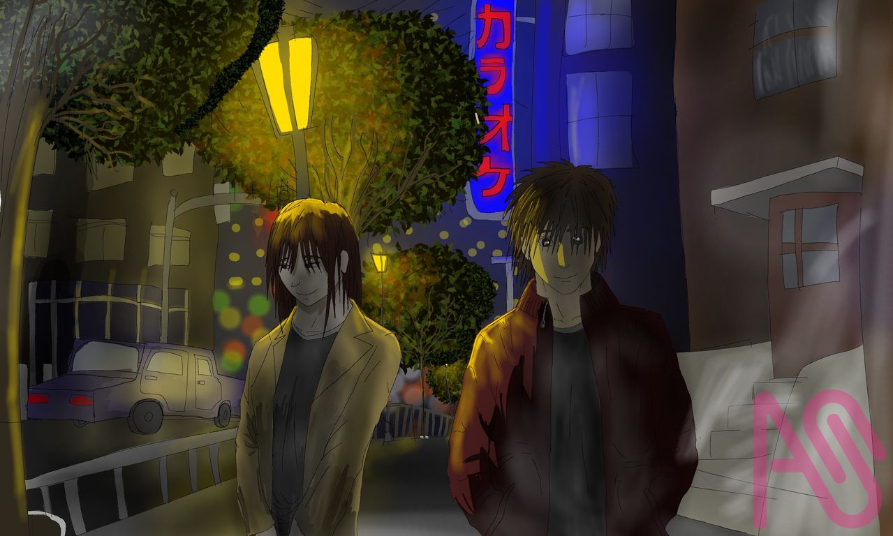 Walking in the night. Uchi - Illustrations ART street