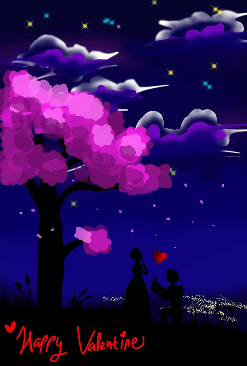 Enggagement in valentine day Intan kristina - Illustrations ART street