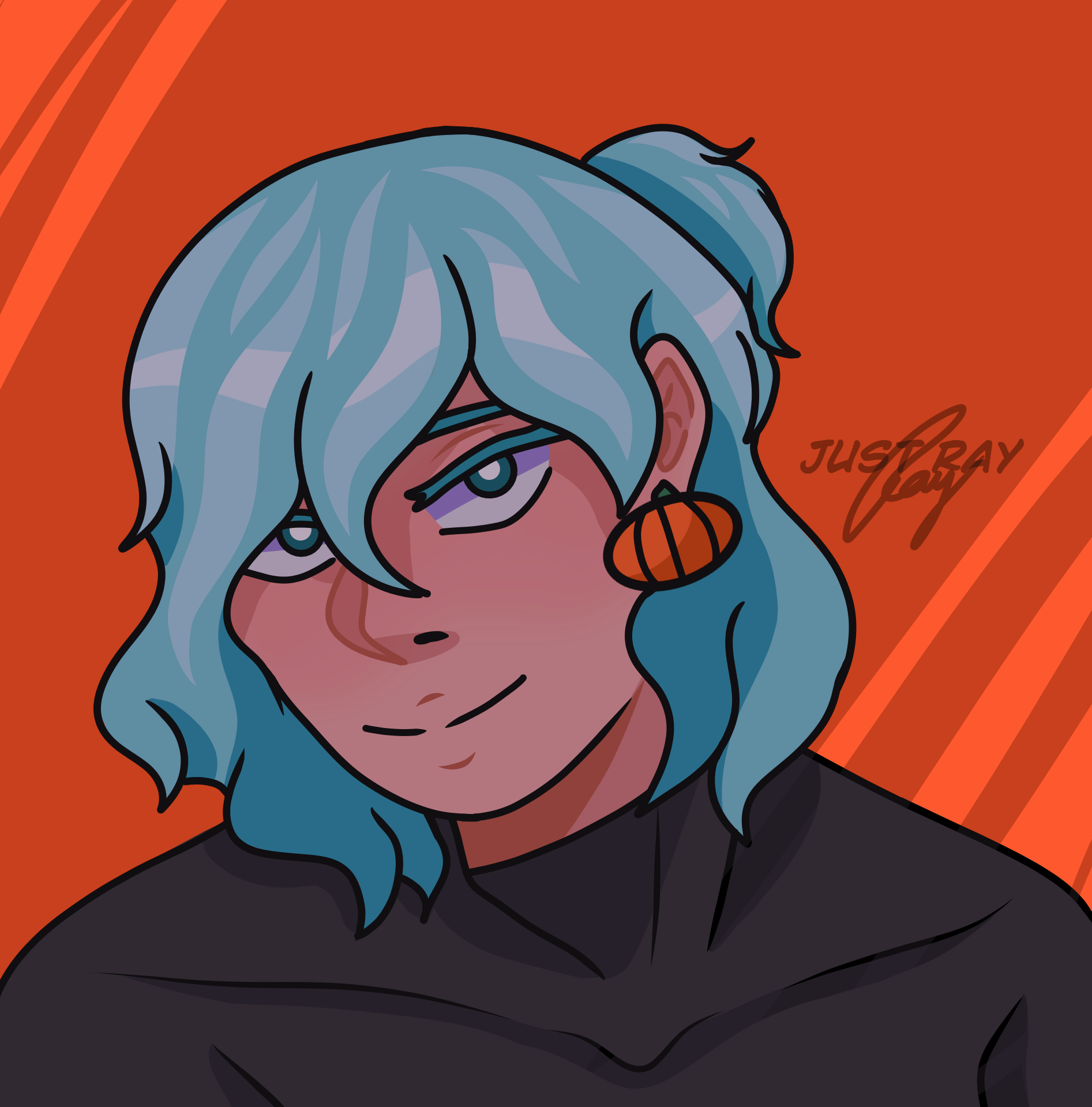 Azurite's Portrait Just Ray - Illustrations ART street