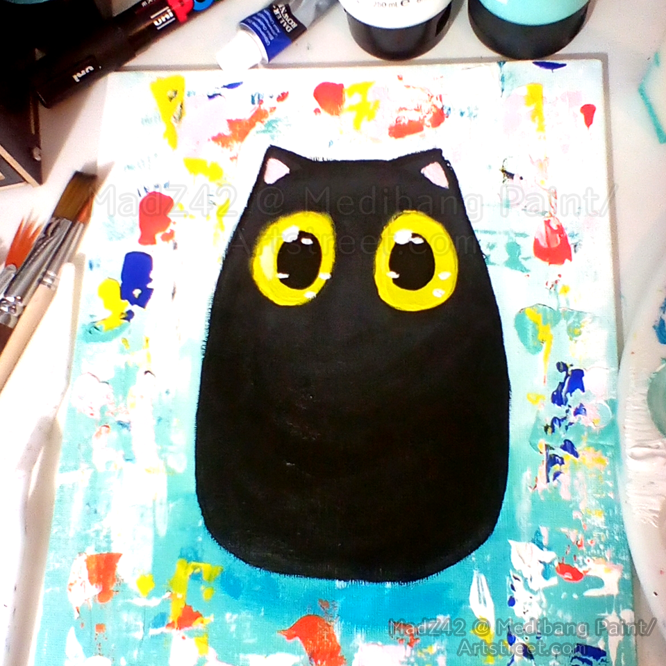 cat painting madZ_42ART - Illustrations ART street